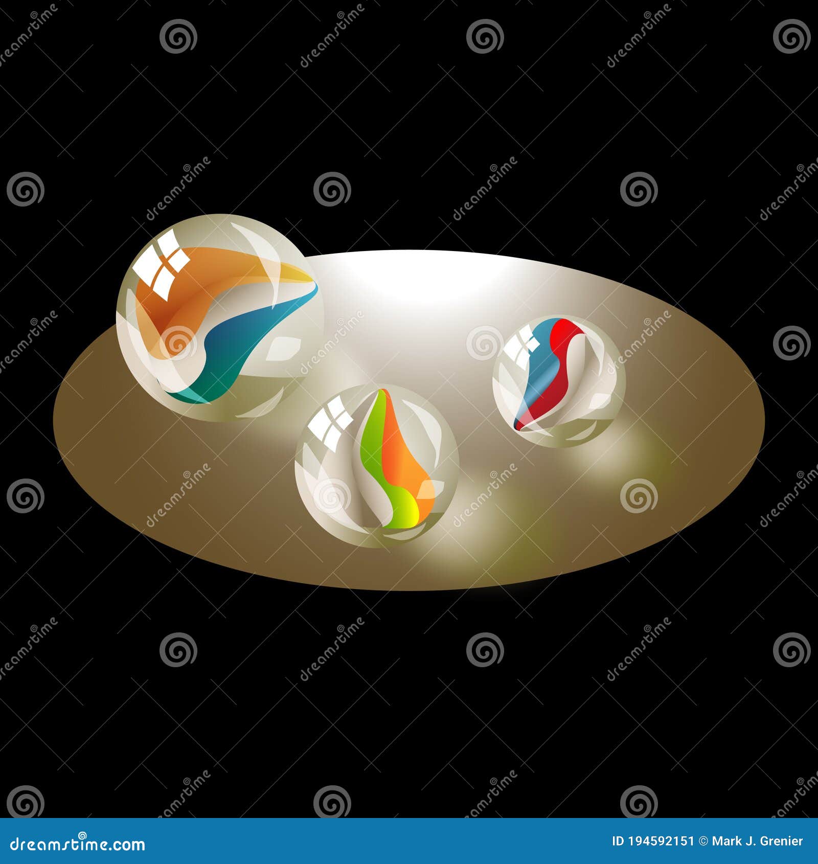 Three Marbles in the Spotlight Stock Vector - Illustration of abstract ...
