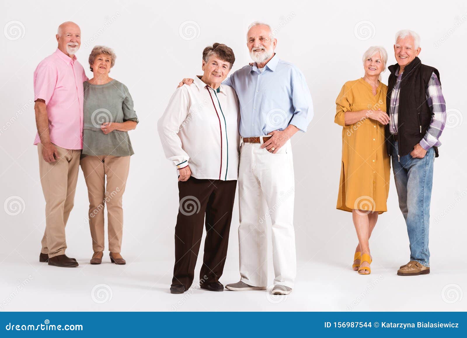 Three married couples stock photo. Image of senior, birthday - 156987544