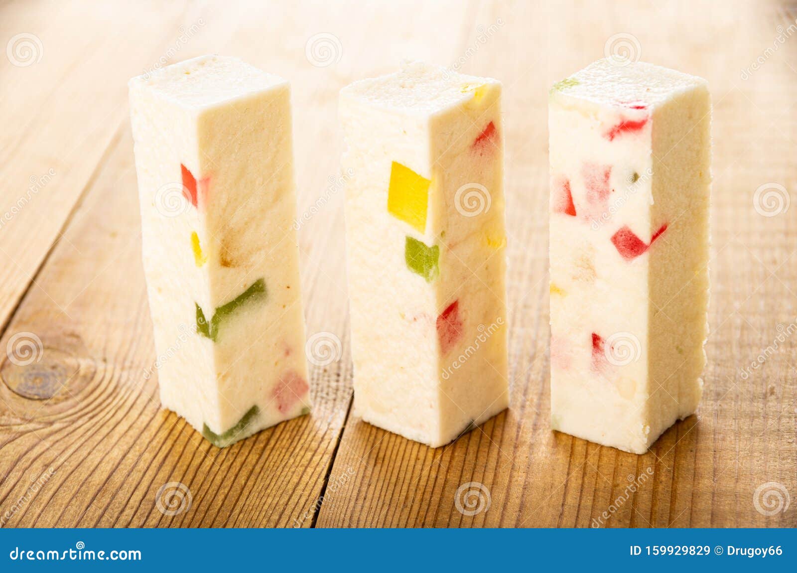 Three Marshmallow Sticks with Marmalade on Table Stock Image - Image of ...