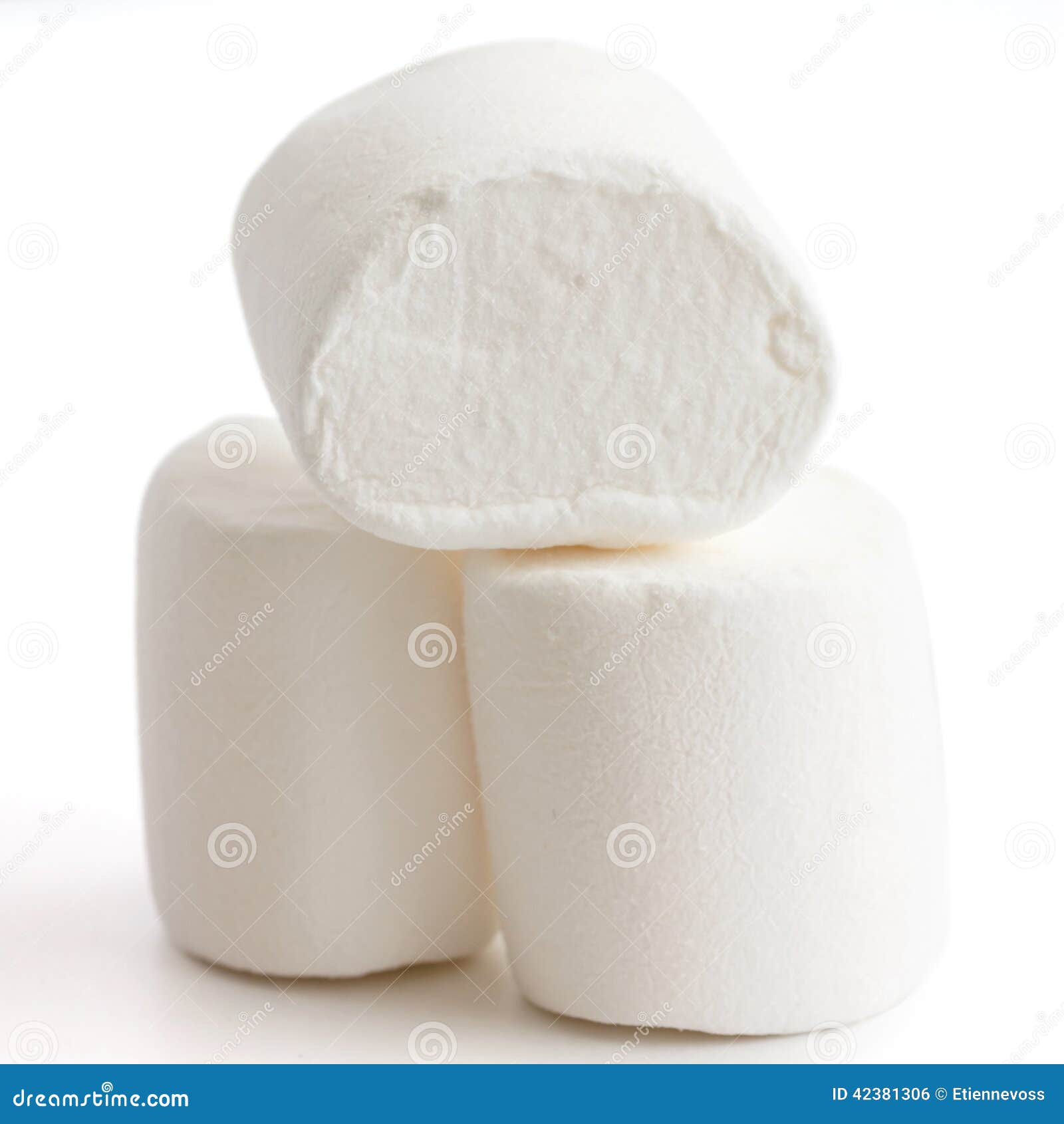 Stacked Marshmallows In Pyramid Form On White Canvas Royalty-Free Stock ...