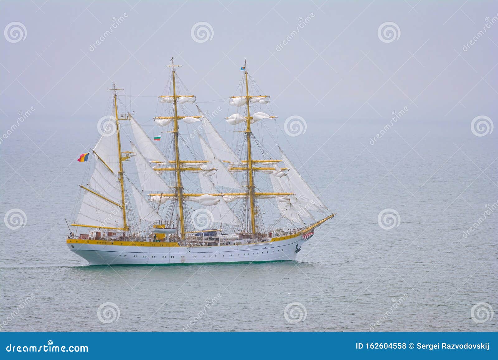 The Three Masted Barque Rigged Sailing Training Vessel The Statsraad ...