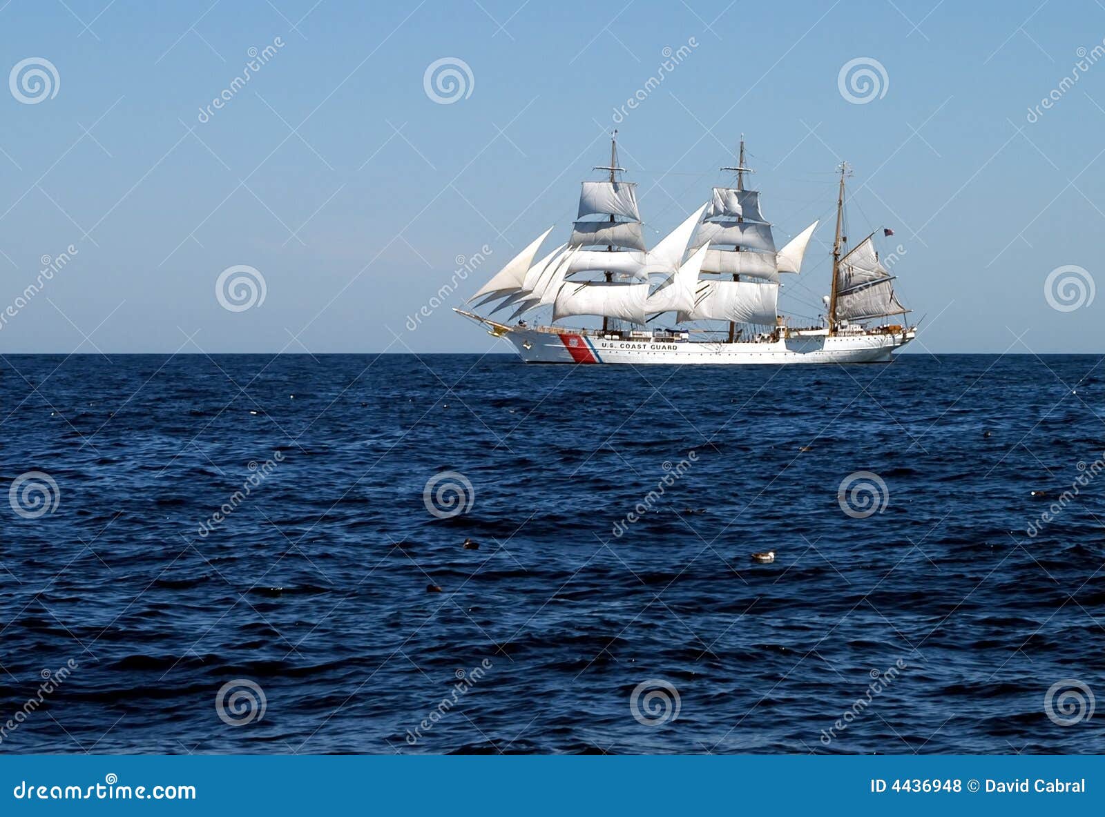 Three masted schooner stock photo. Image of masts, masted - 4436948