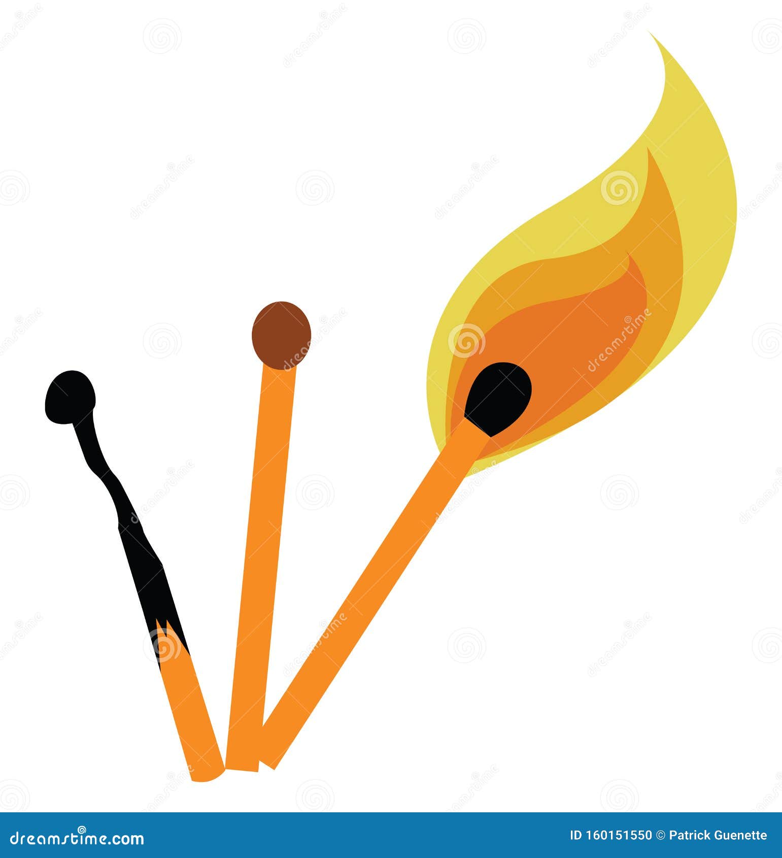 Three Matchsticks Vector or Color Illustration Stock Vector ...