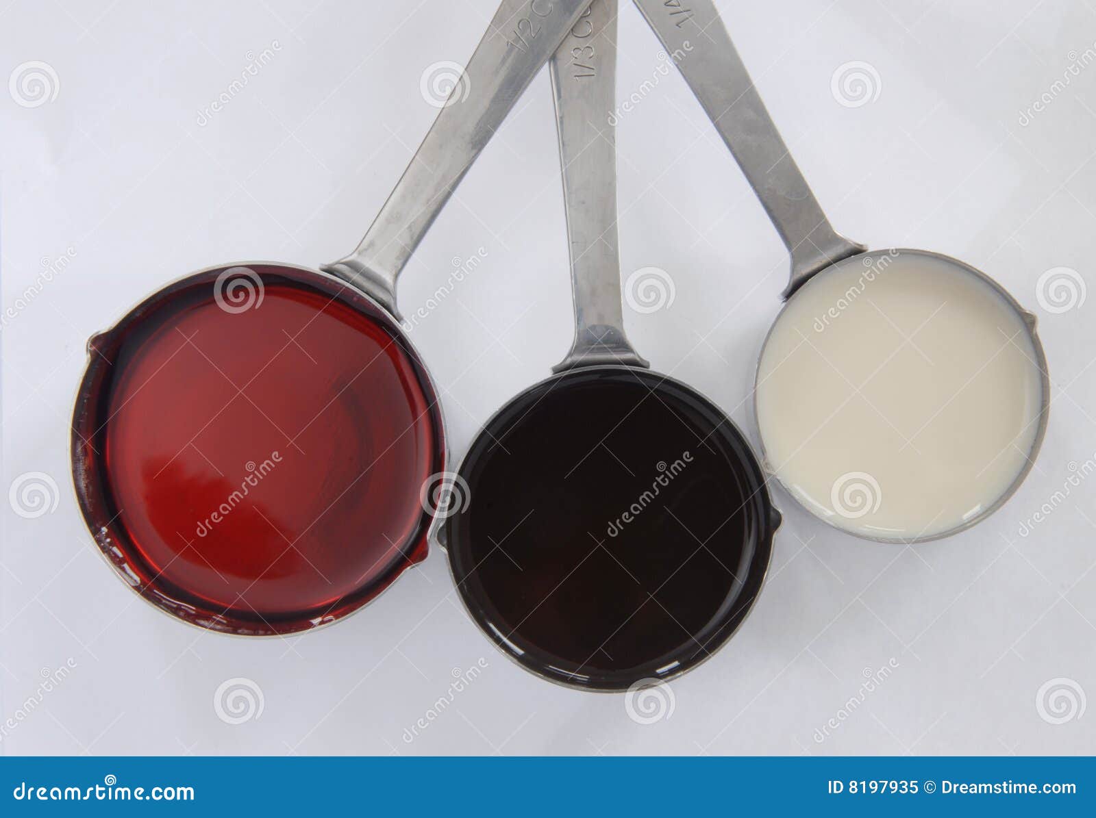 Three Measuring Cups stock image. Image of cooking, clear - 8197935