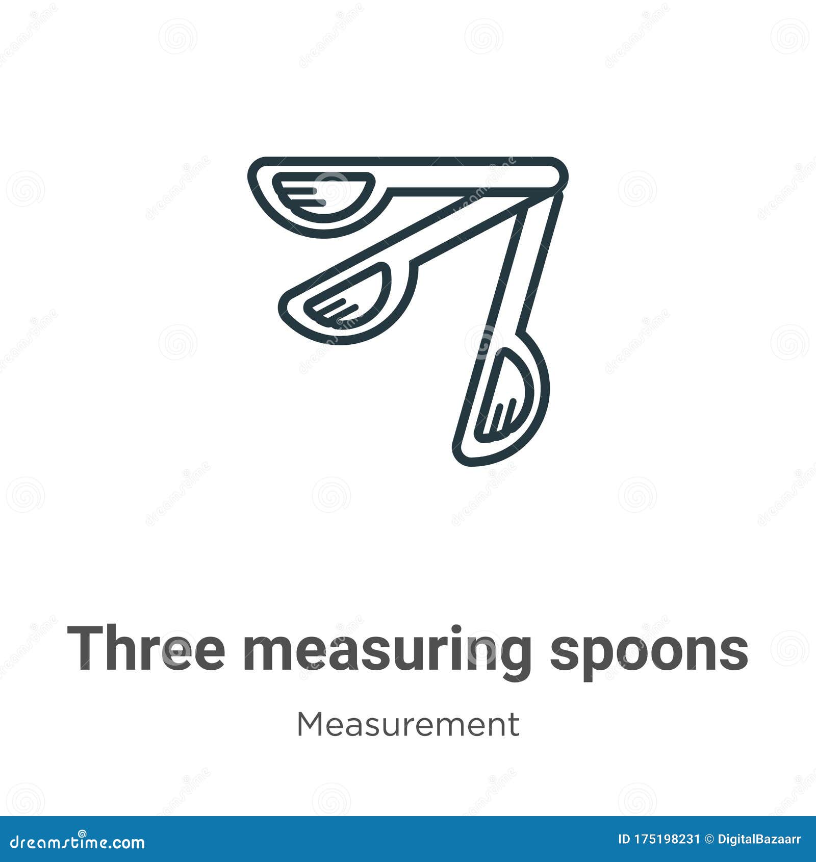 Three Measuring Spoons Vector Icon Isolated On Transparent Background ...