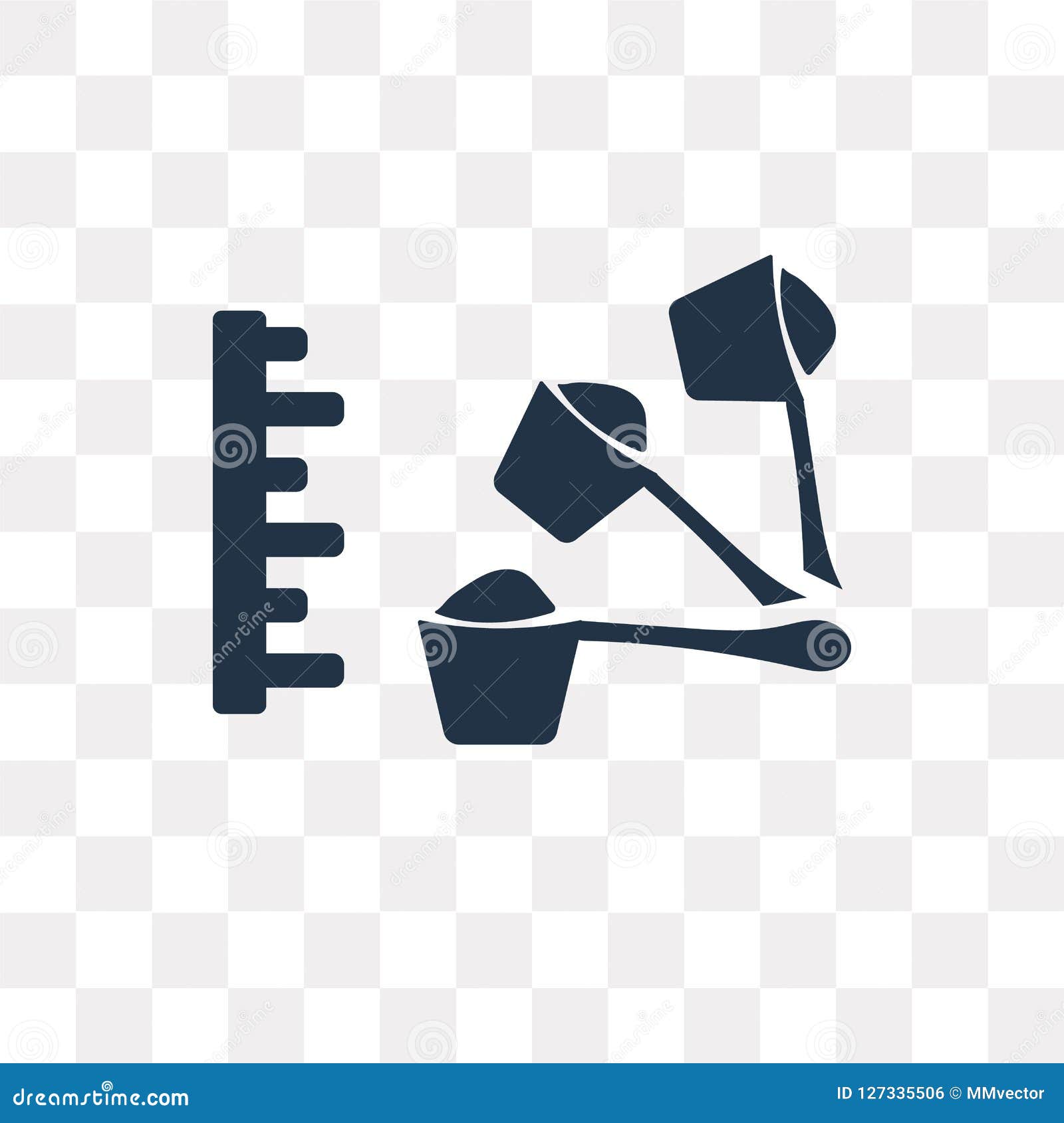 Three Measuring Spoons Vector Icon Isolated On Transparent Background ...