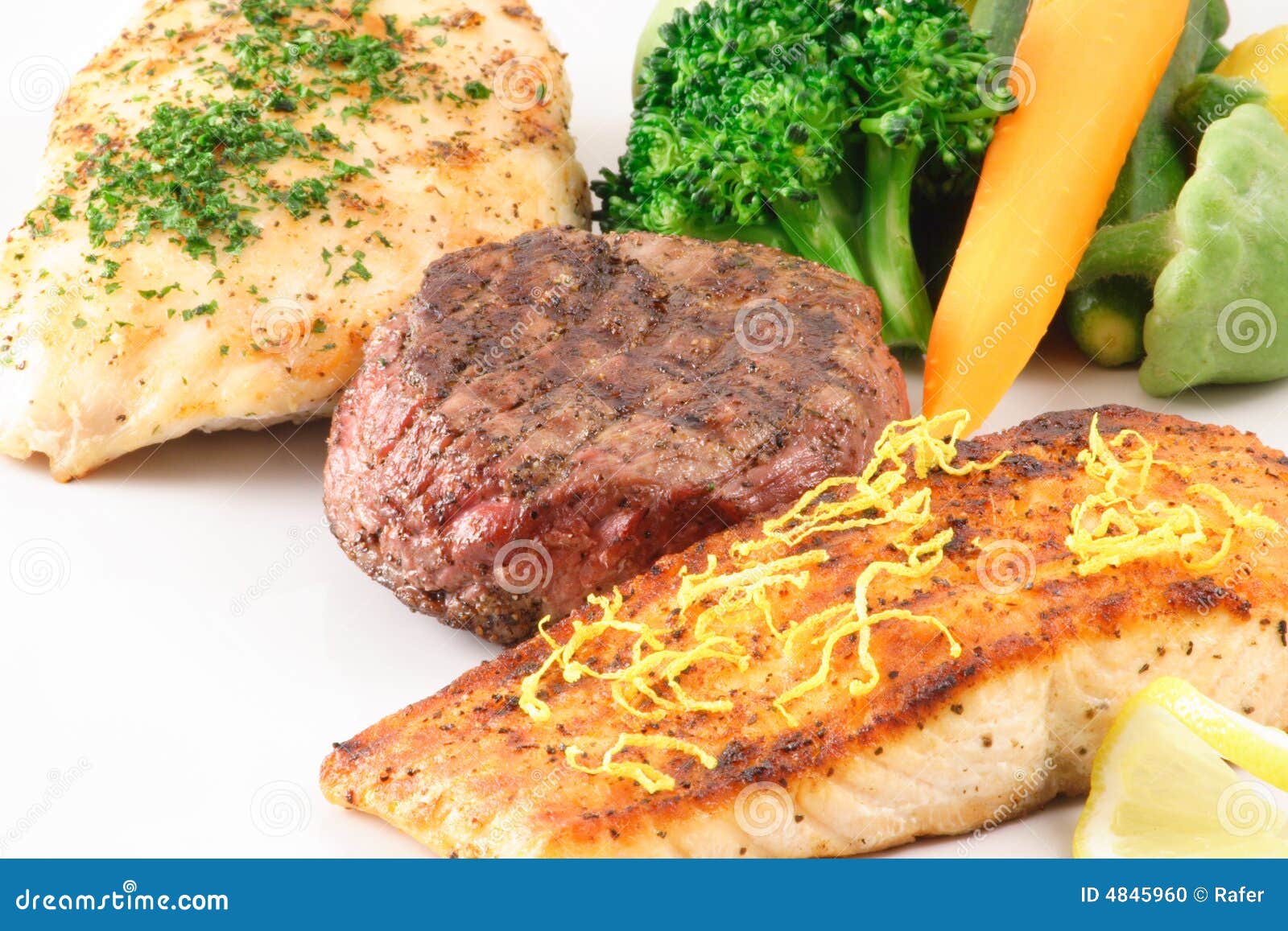 Three meat feast stock photo. Image of roasting, cooking - 4845960