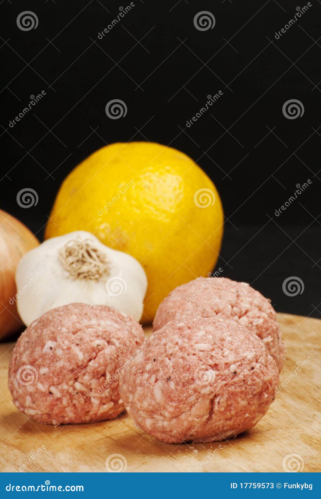 Three meatballs stock image. Image of garlic, meatballs - 17759573