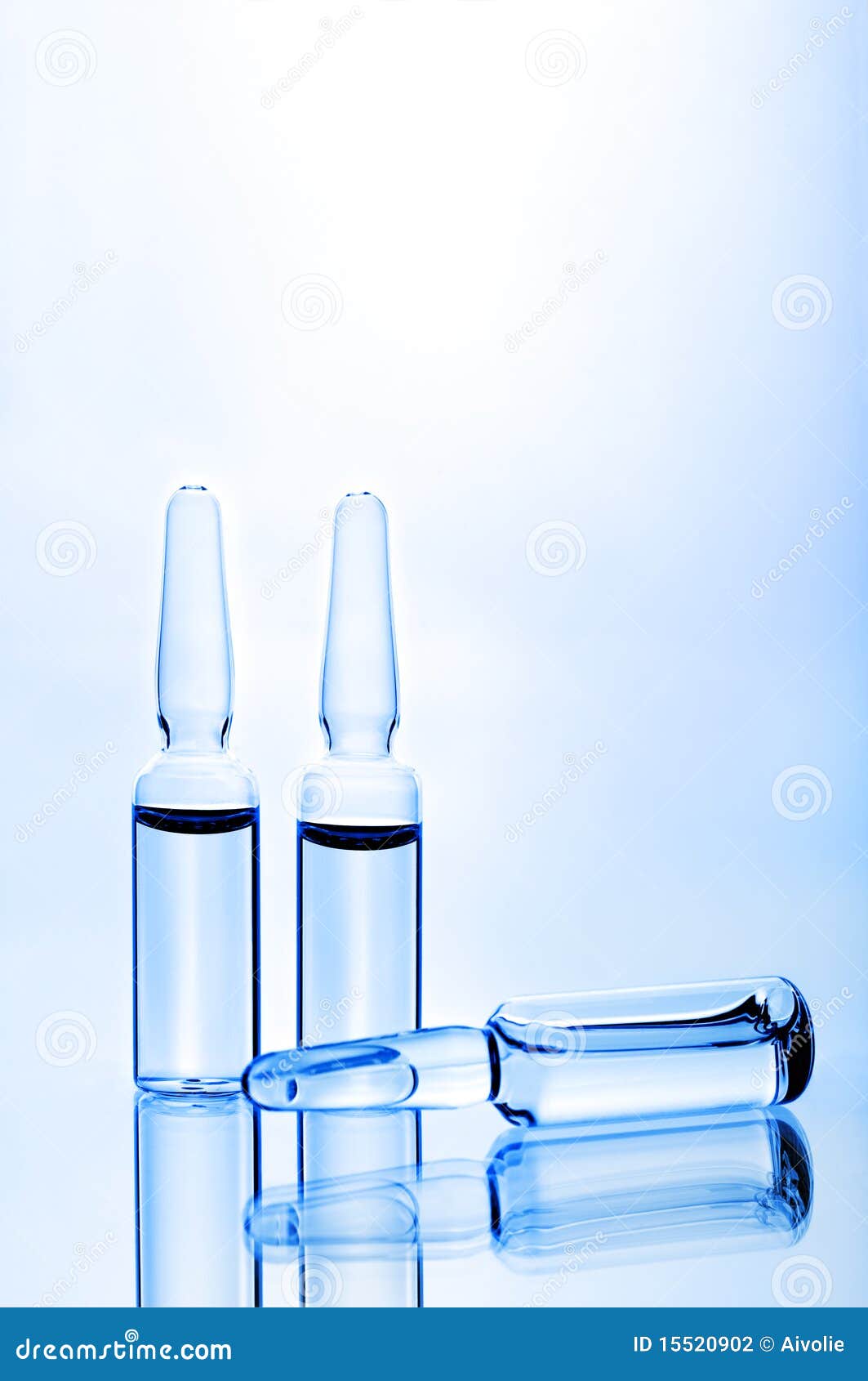 Three medical ampules stock photo. Image of closeup, dose - 15520902