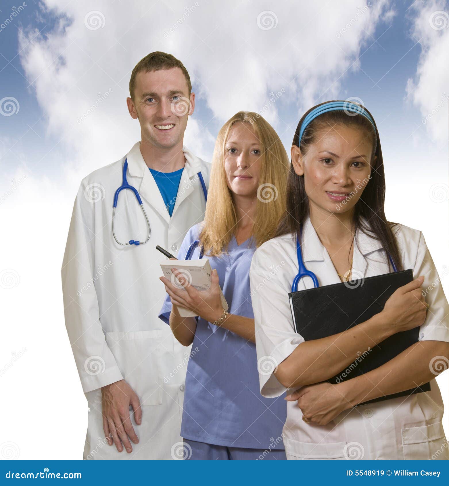 Three Medical Professionals Stock Image - Image of prescription ...