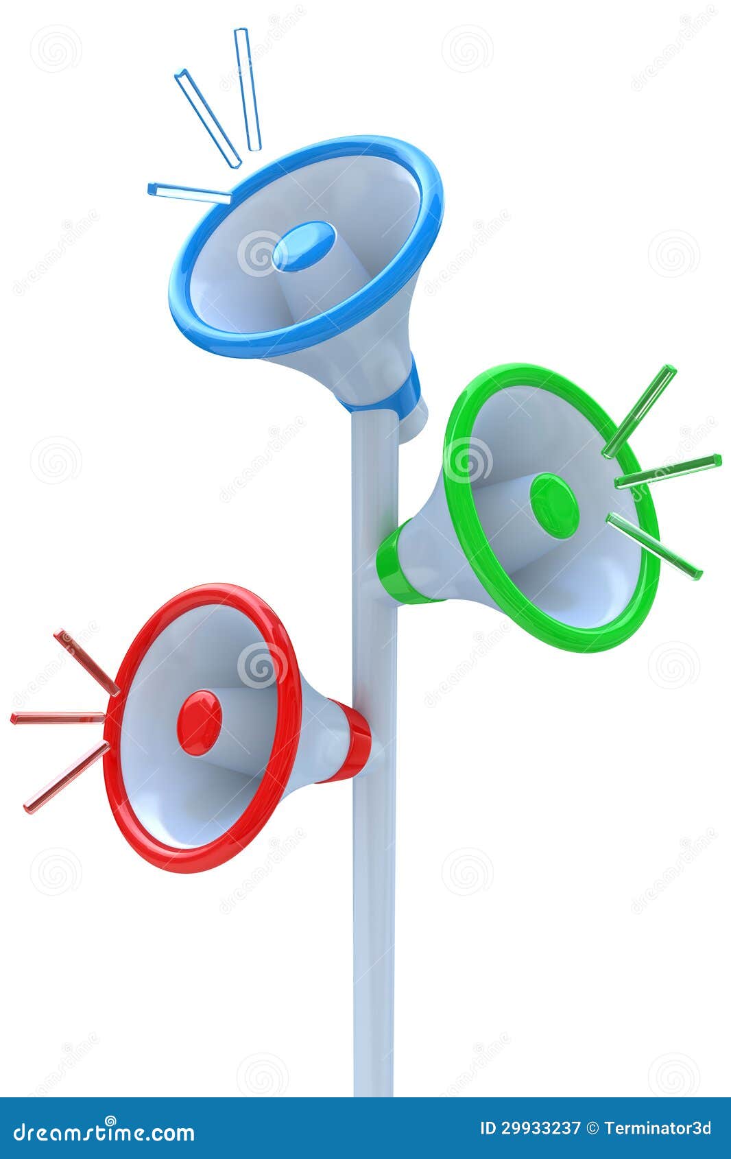 Three megaphone stock illustration. Illustration of business - 29933237