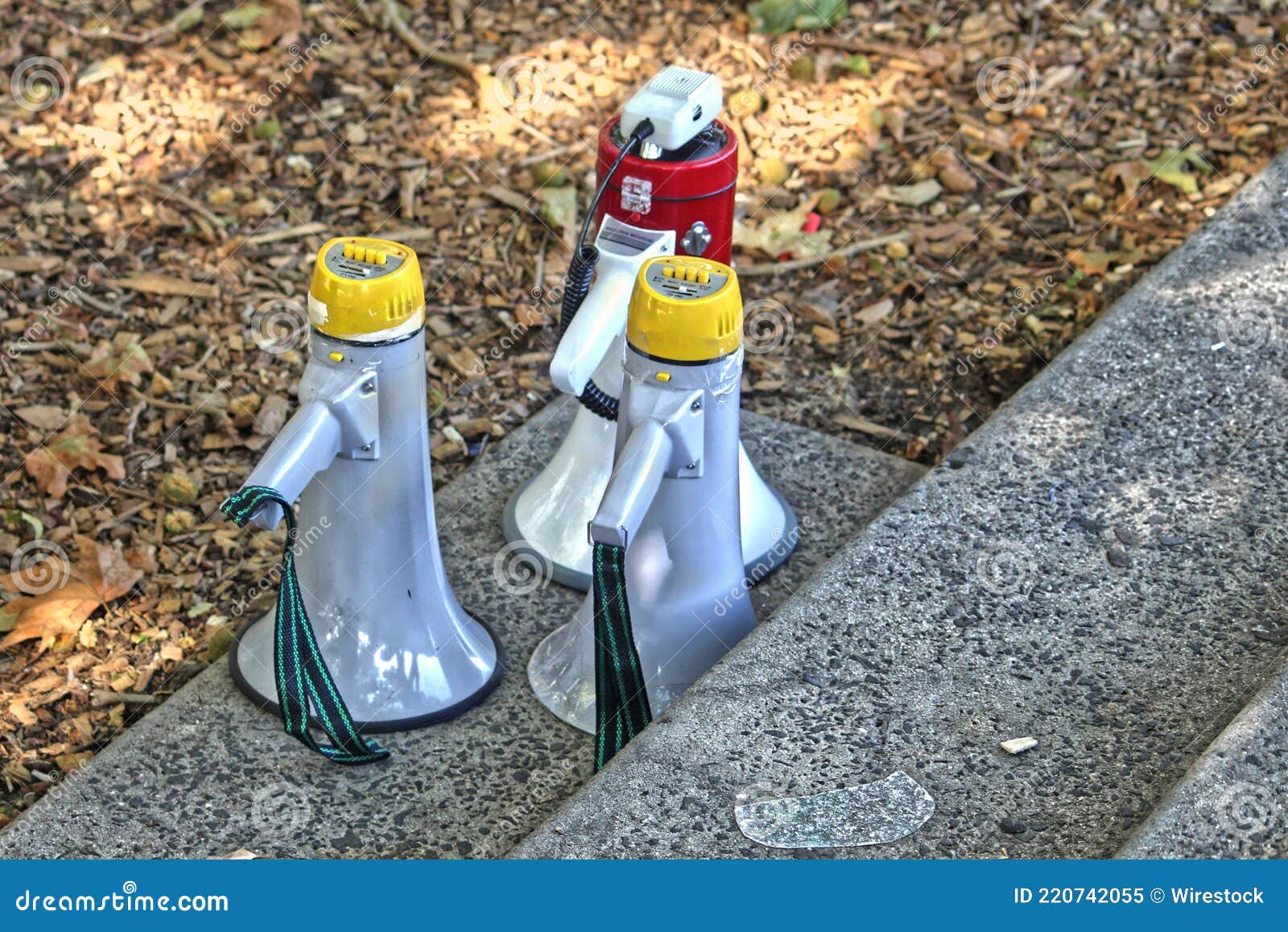 Loud-hailers On Police Car For Message Information At Emergency ...