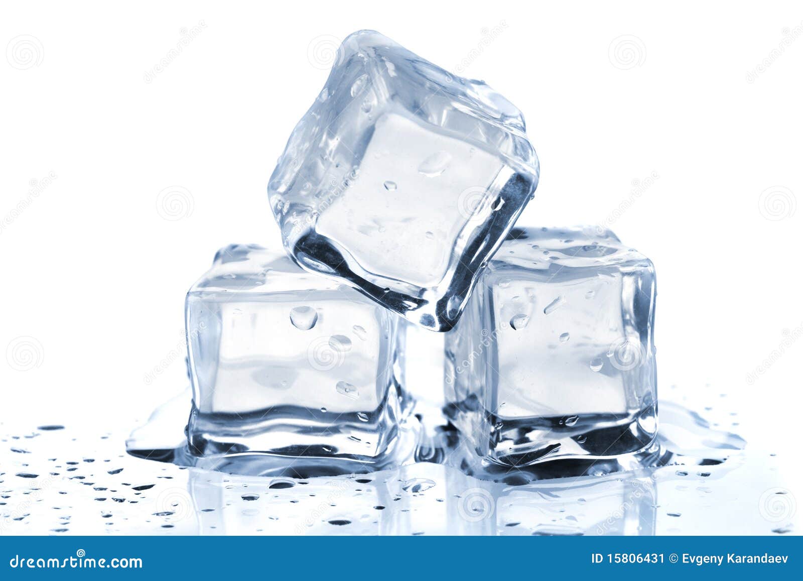 Three melting ice cubes stock image. Image of food, freeze - 15806431