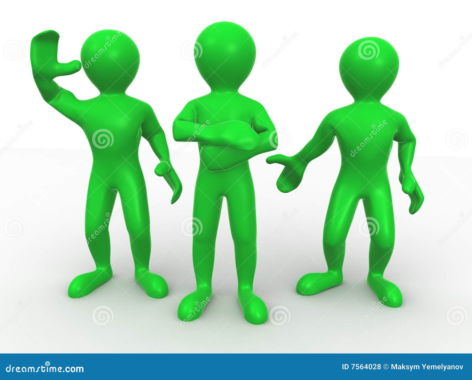 Three men stock illustration. Illustration of individuality - 7564028