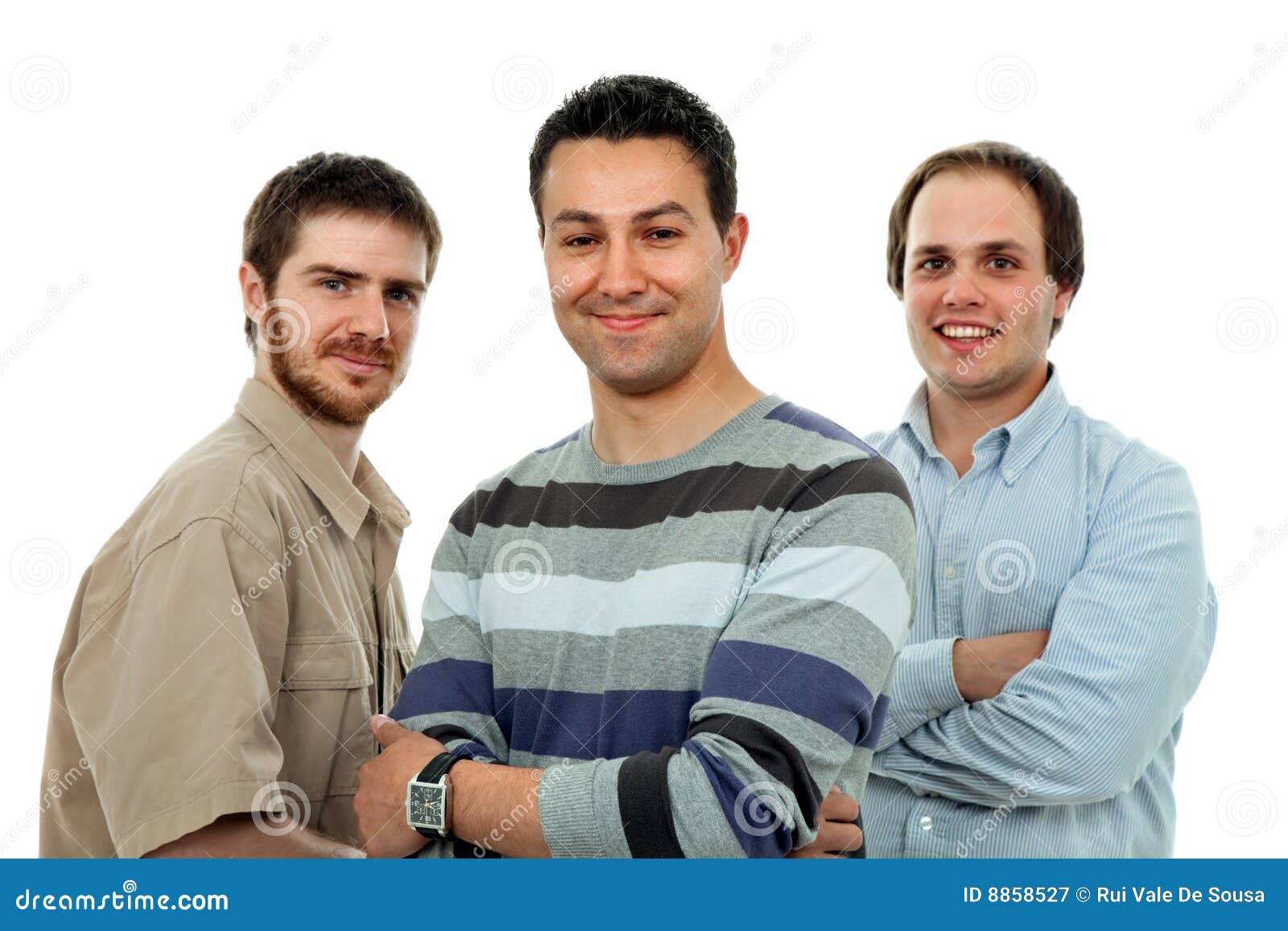 Three men stock image. Image of happiness, message, hair - 8858527