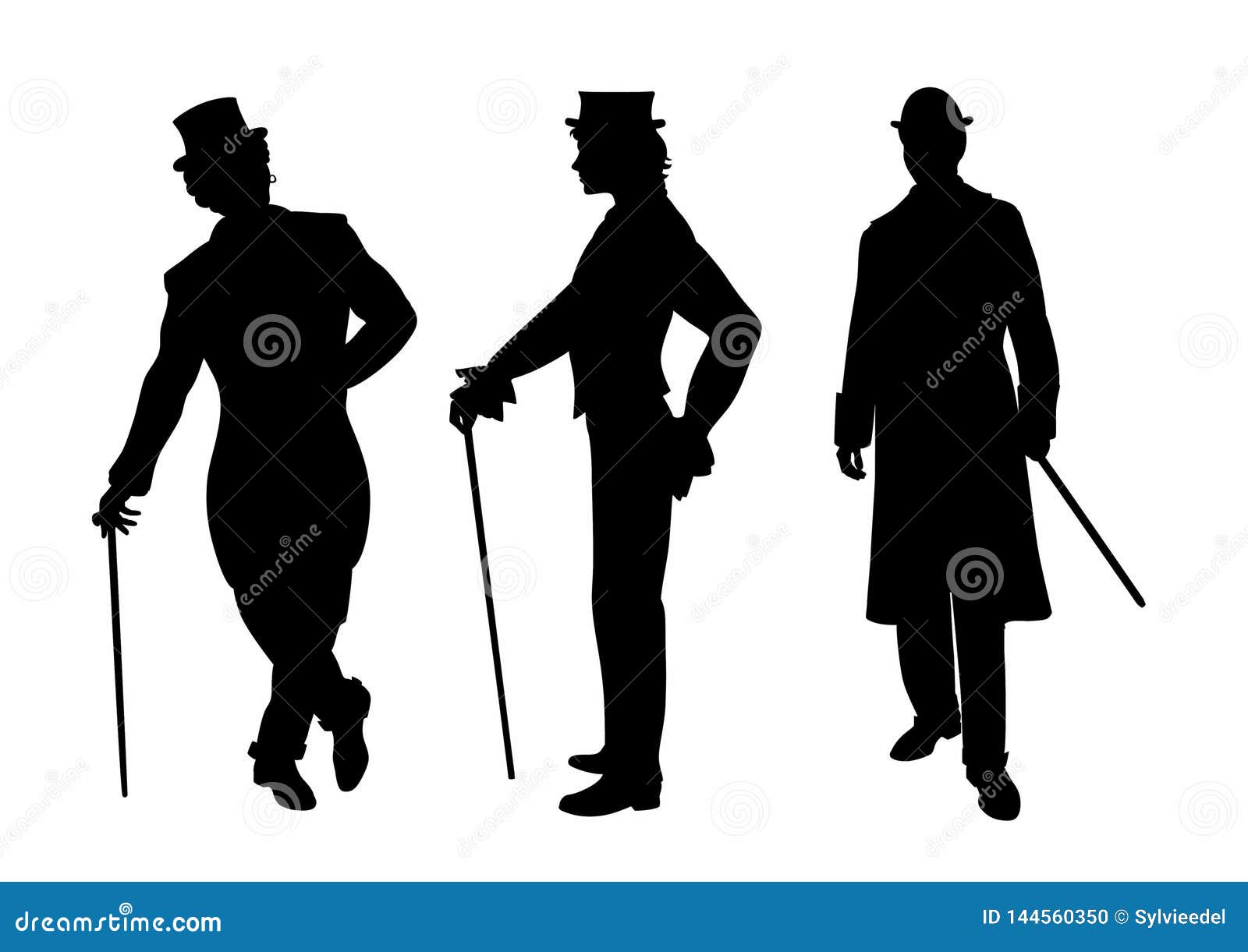 Shadow of three men stock vector. Illustration of costume - 144560350