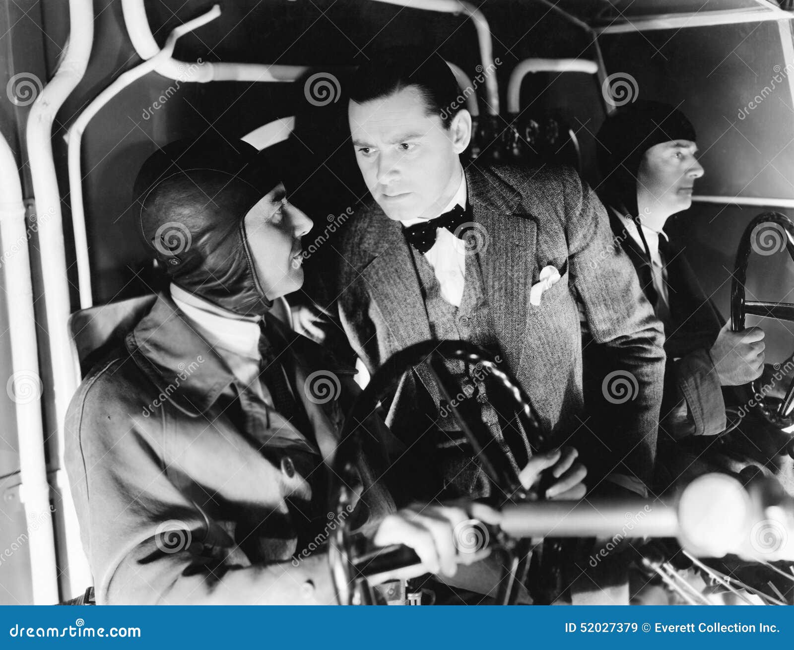 Three Men Inside of the Cockpit of an Airplane Stock Image - Image of ...
