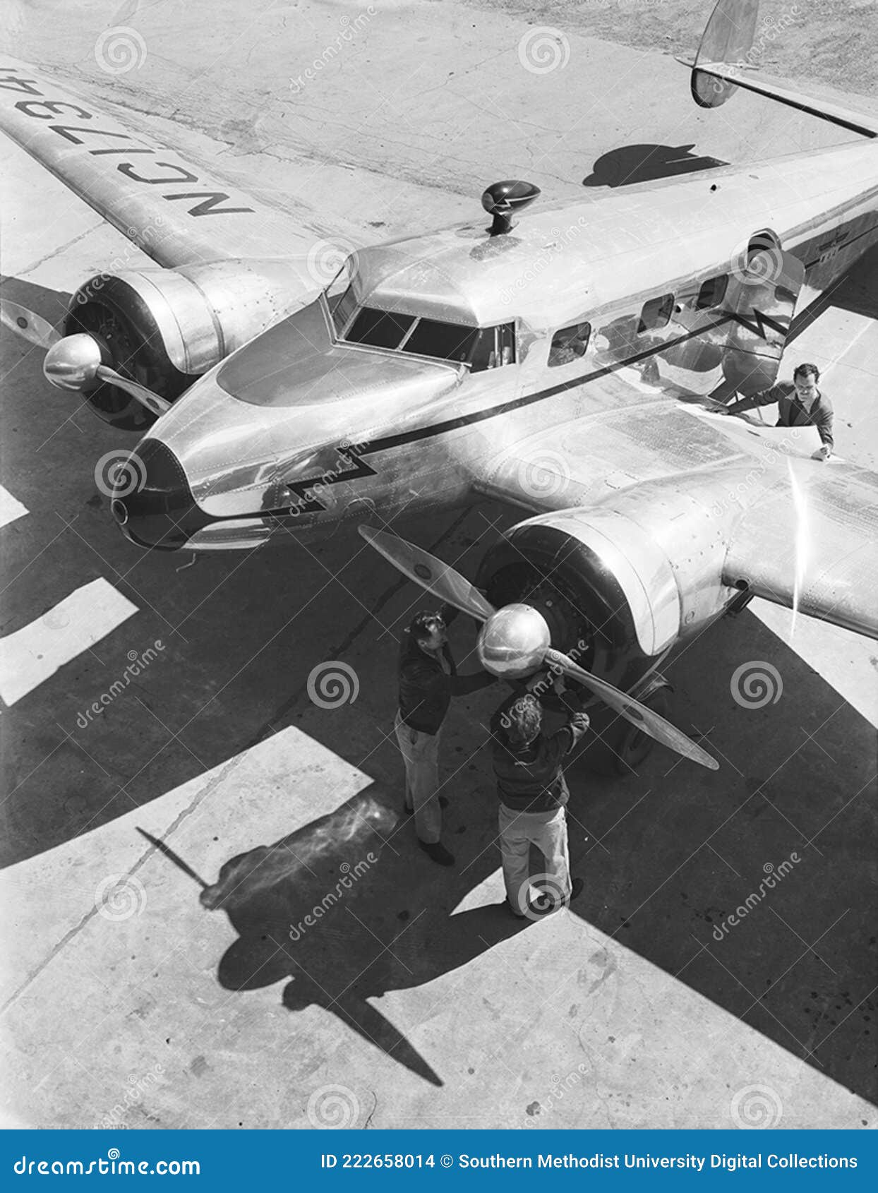 [Three Men With A Lockheed 12A Electra Junior, Delta Air Lines] Picture ...