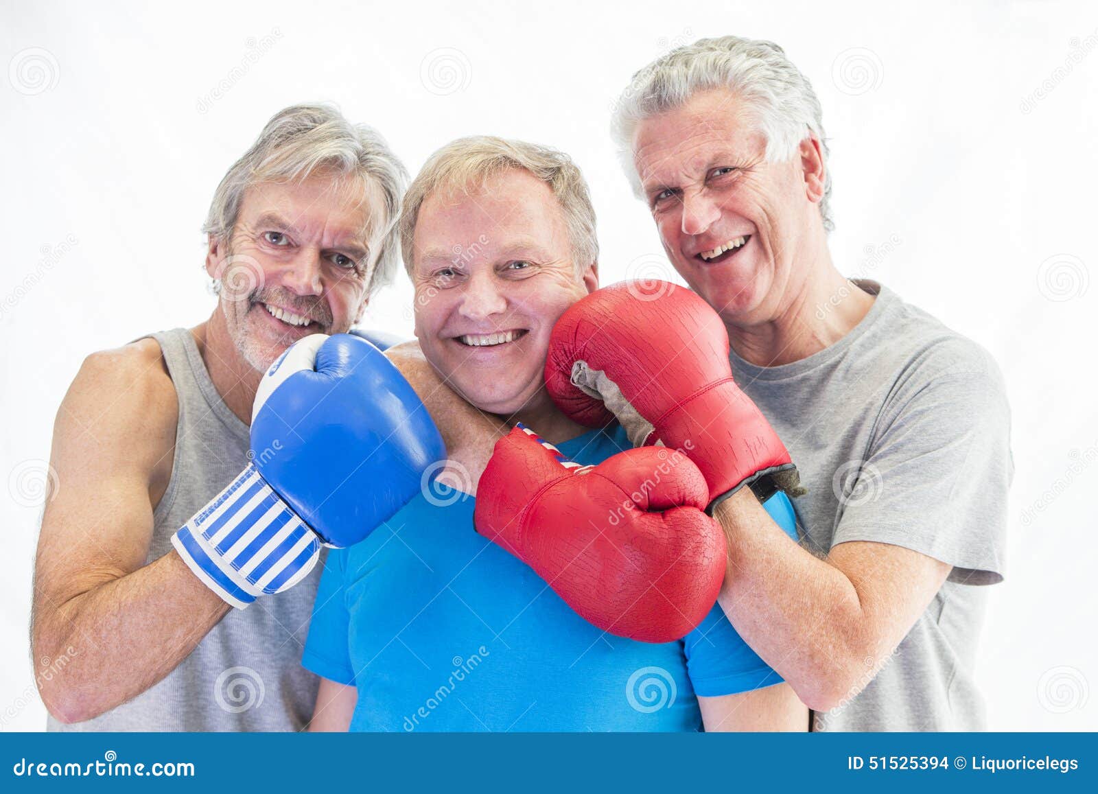 Three Men Posing in Boxing Gloves Stock Photo - Image of boxing, effort ...