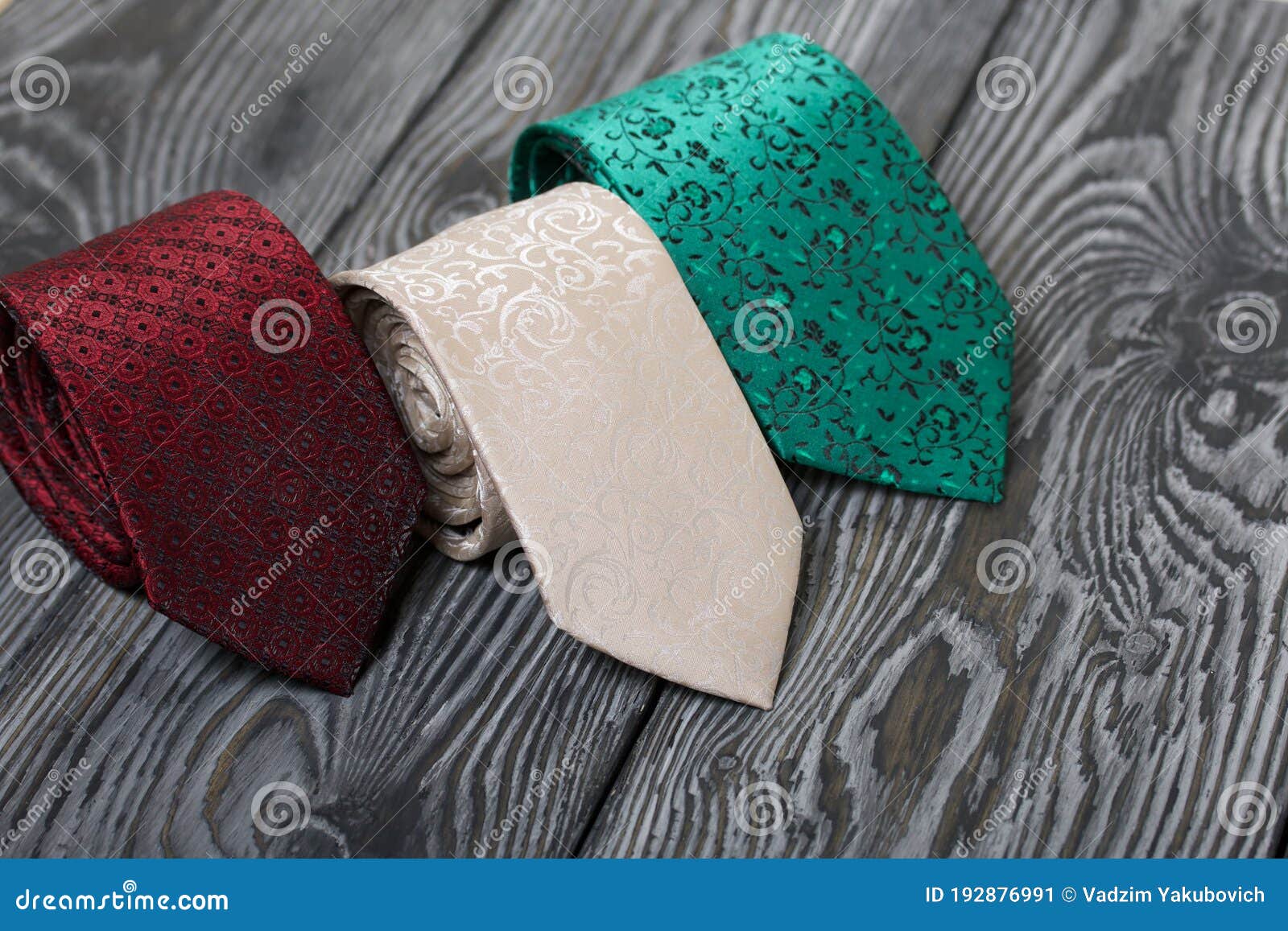 Three Men`s Ties in Different Colors and Sizes. for Father and Sons ...