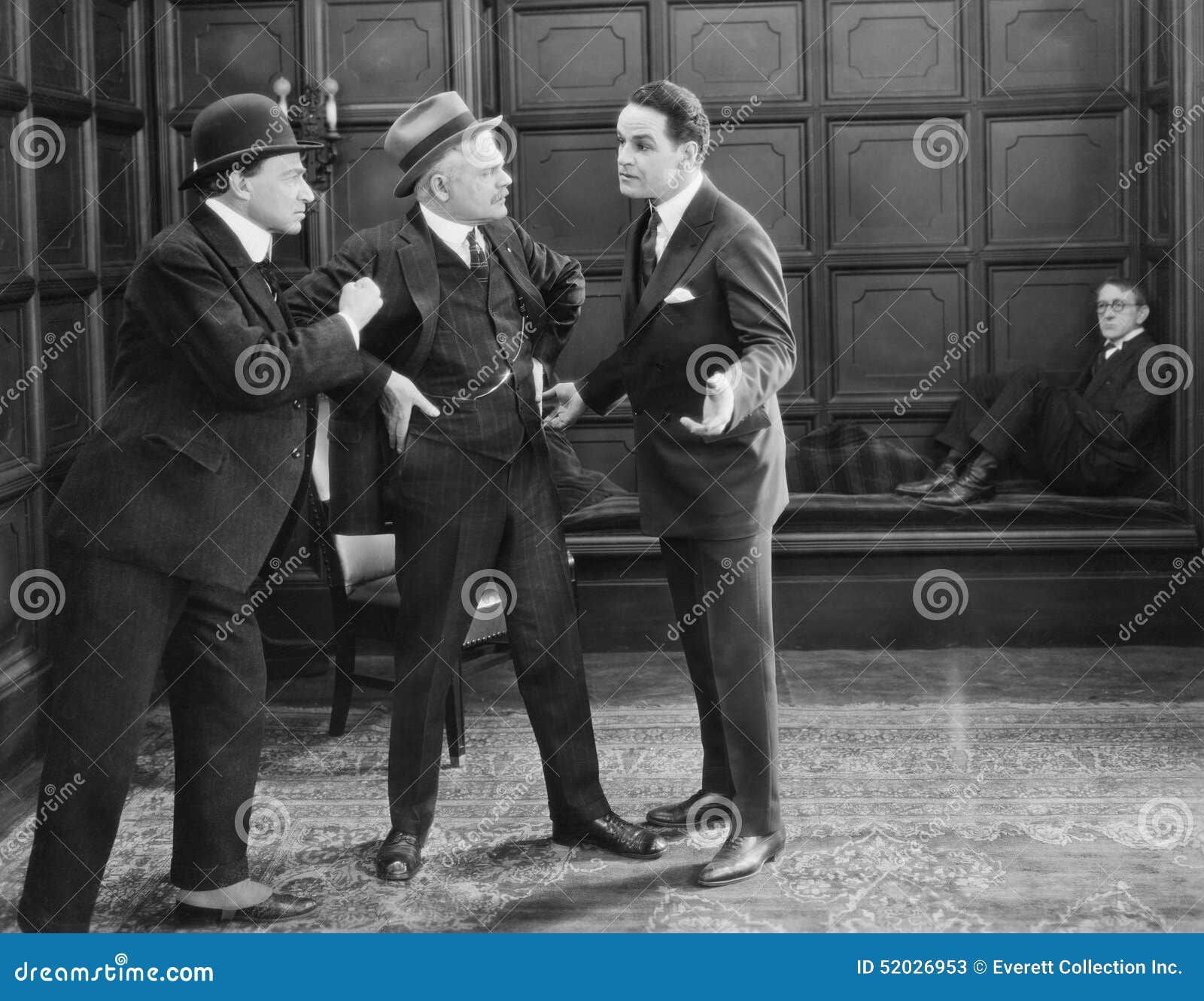 Three Men Standing Together Arguing Stock Image - Image of confrontational, black: 52026953