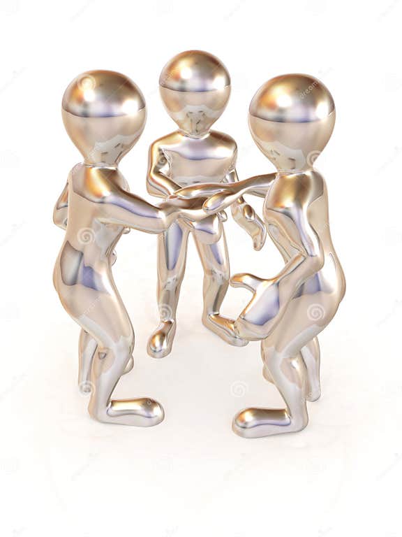 Three men. Teamwork stock illustration. Illustration of decisions - 9298855