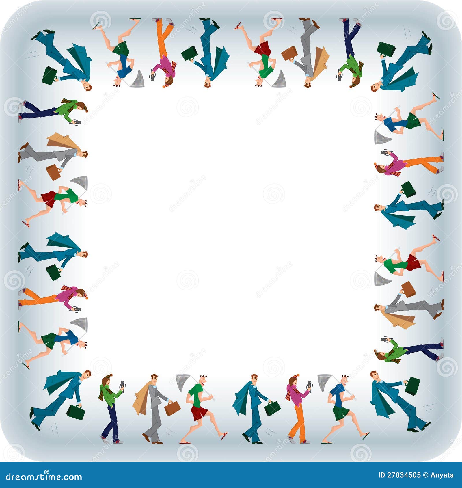 Three Men Walking Seamless Pattern Stock Vector - Illustration of funny ...