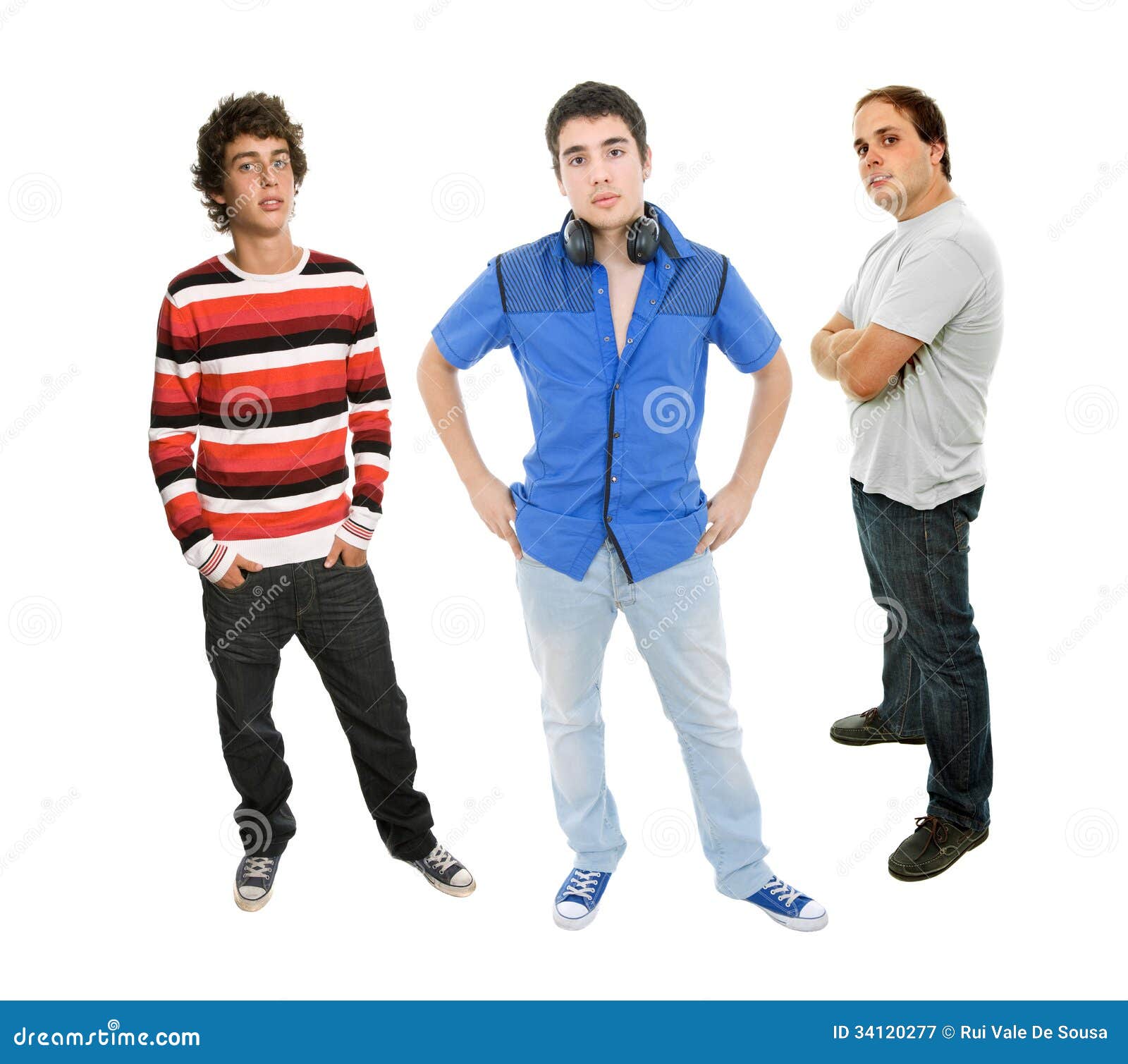 Three men stock image. Image of handsome, people, fashion - 34120277