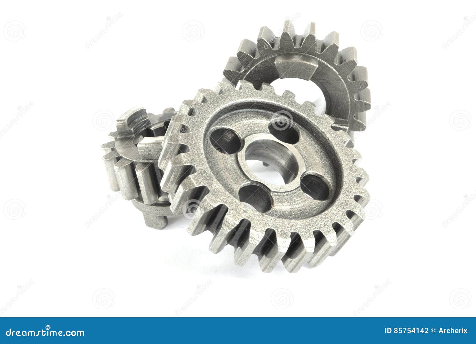 Three metal gears stock photo. Image of teeth, mechanism - 85754142