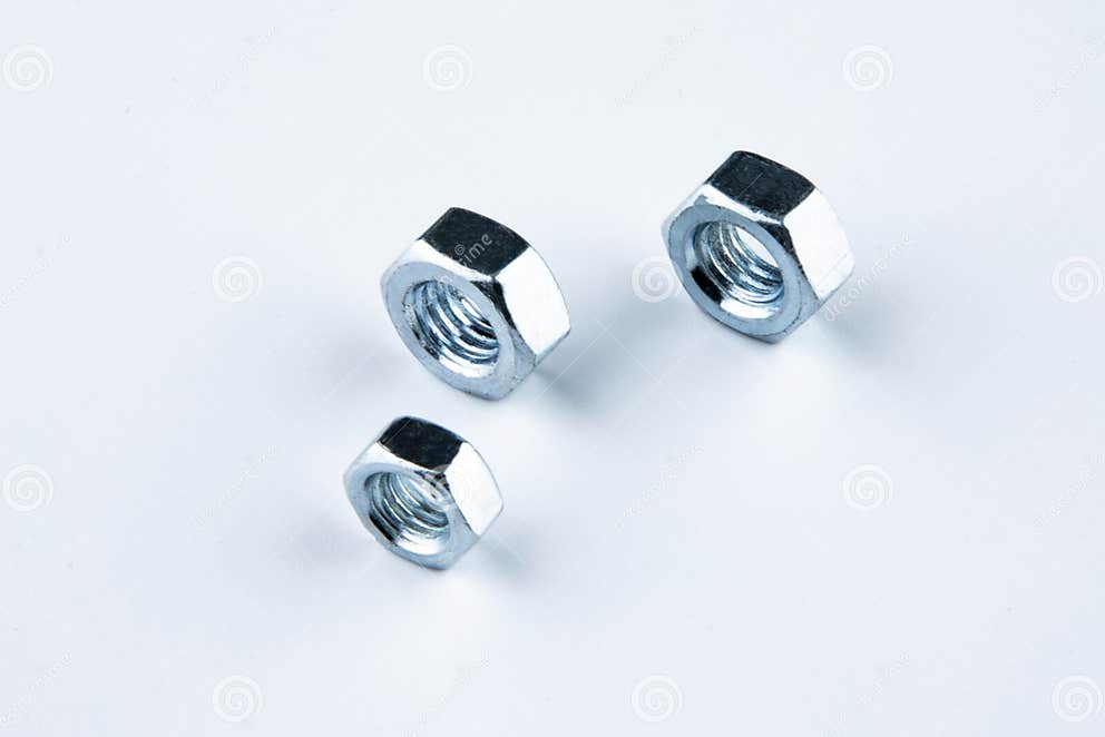Three metal nuts stock image. Image of machine, fastener - 146336909
