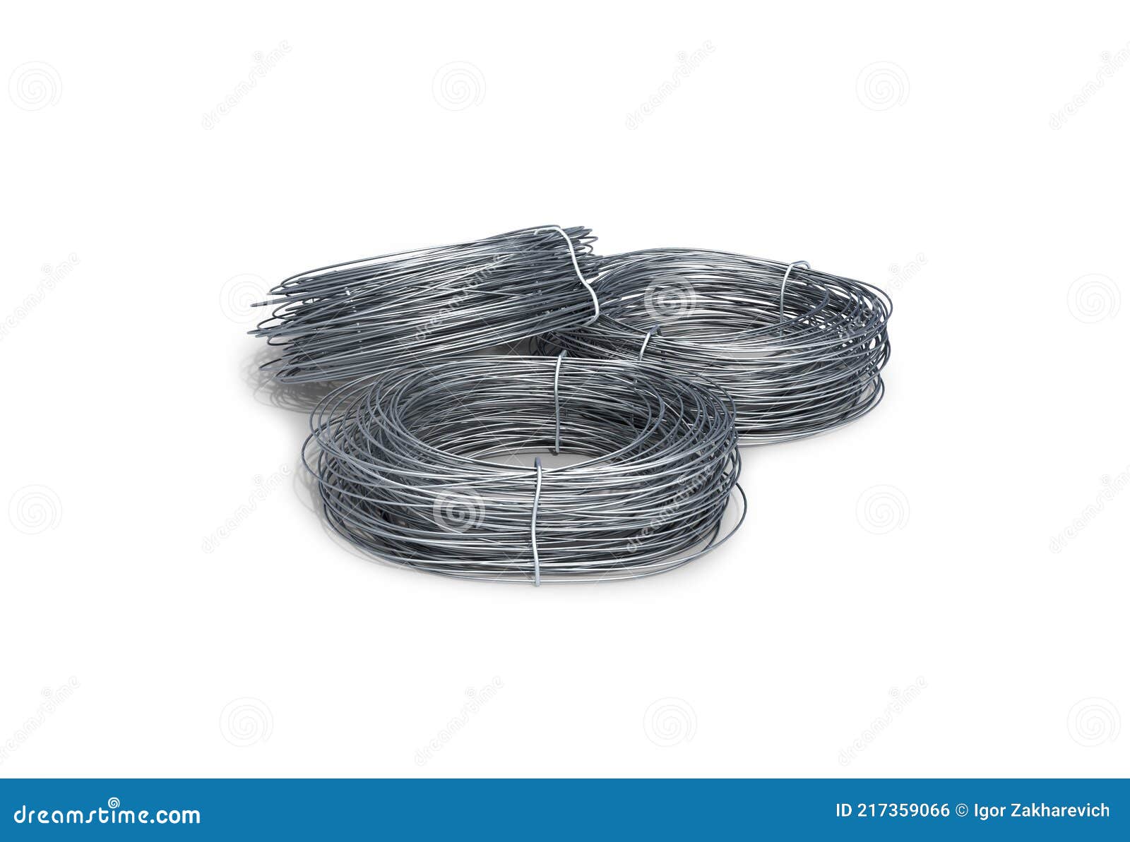 Rolls Of Wire Mesh Placed Them In Storage Awaiting Disposal. Stock ...