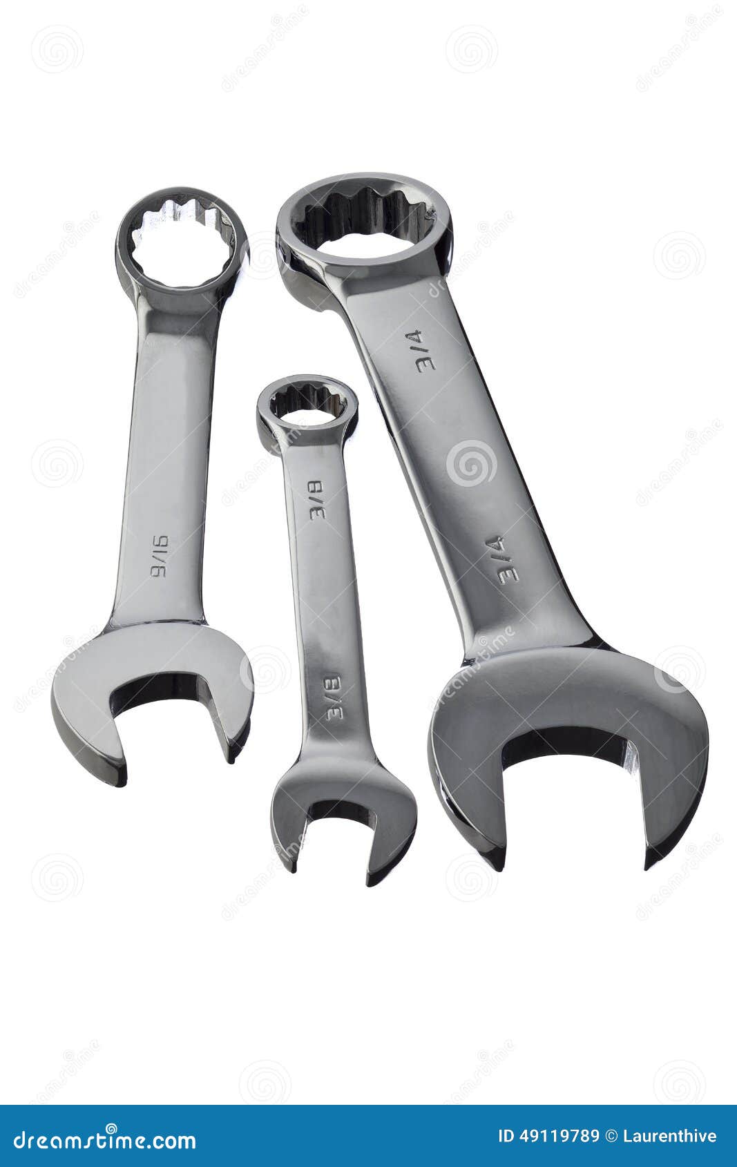 Three metal spanner stock image. Image of metal, heavy - 49119789
