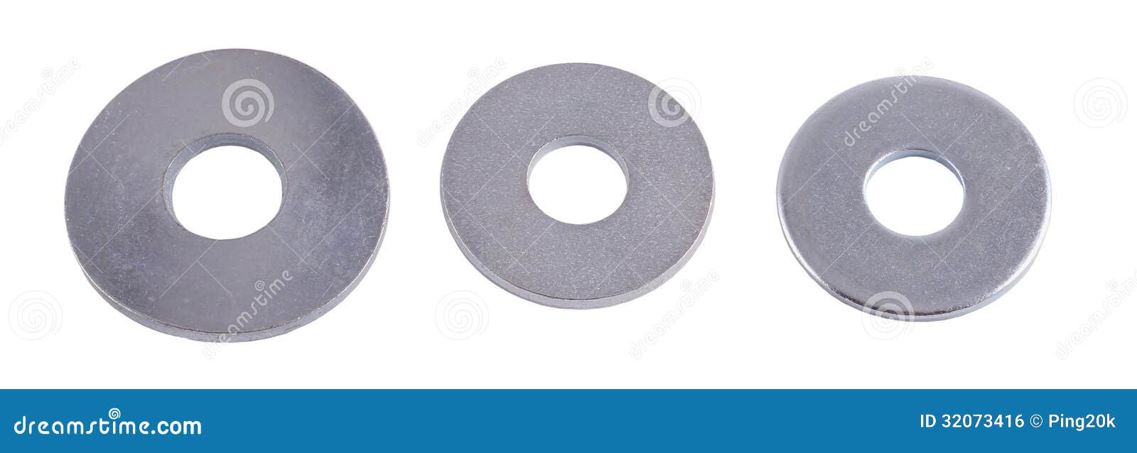 Three Metal Washers Stock Photography | CartoonDealer.com #32073416