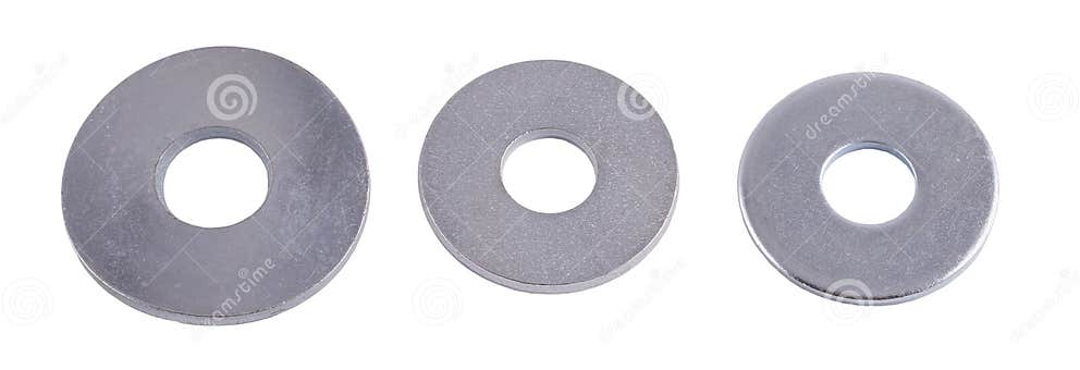 Three metal washers stock photo. Image of group, three - 32073416
