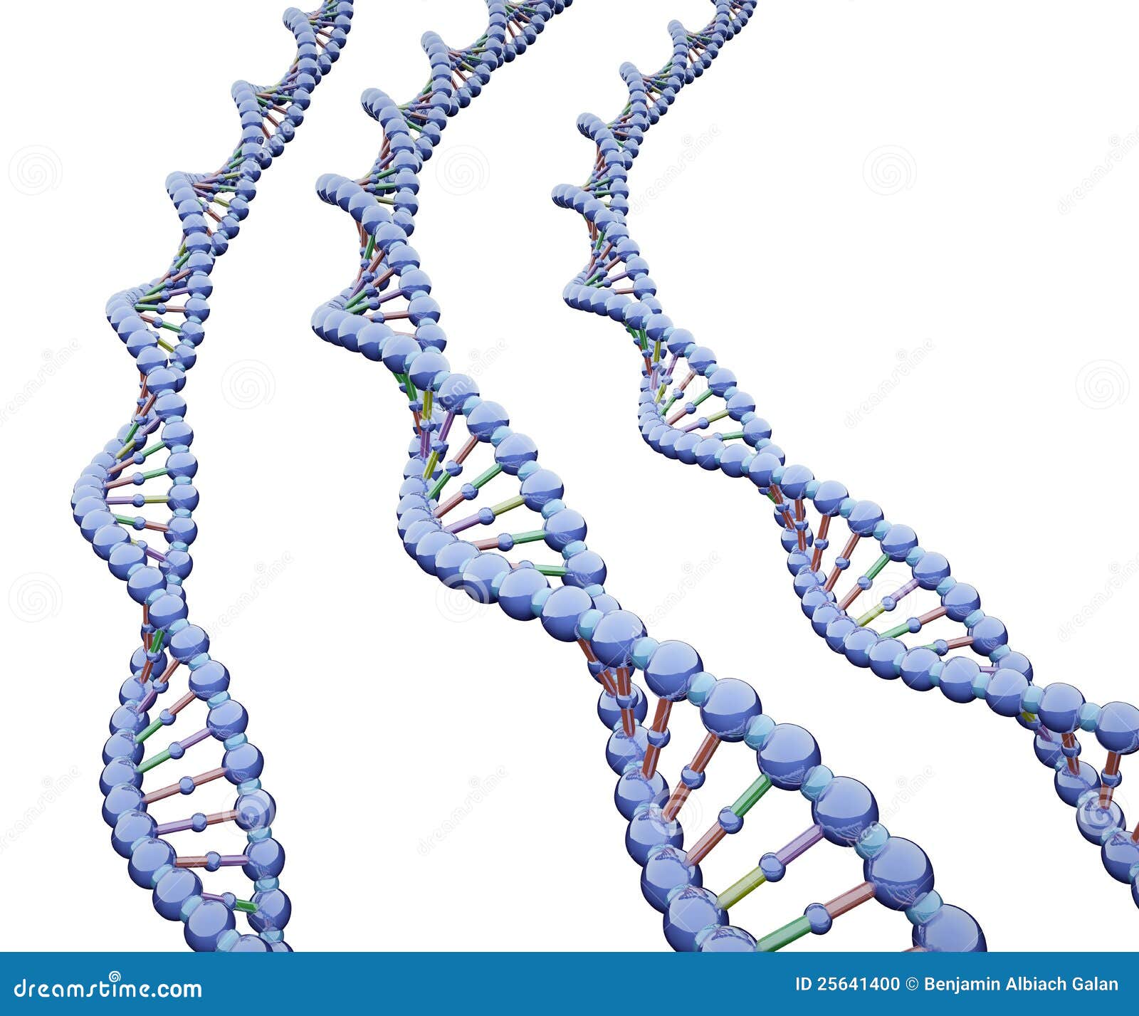 Three Metallic DNA Chains Stock Photo - Image: 25641400
