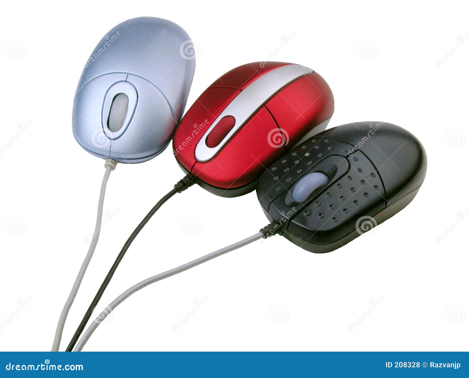 Three mice stock photo. Image of stationery, computer, tools - 208328