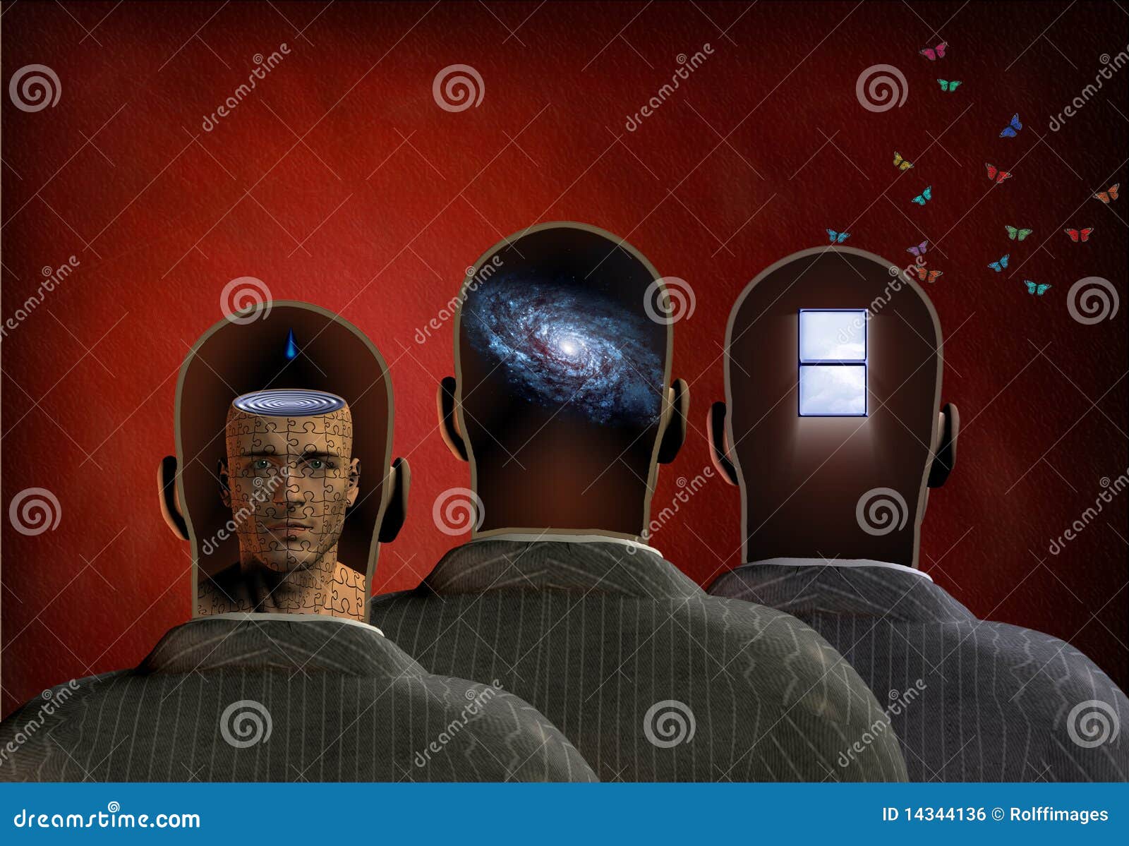 Three Minds stock illustration. Illustration of innovation - 14344136
