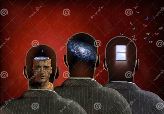 Three Minds stock illustration. Illustration of innovation - 14344136