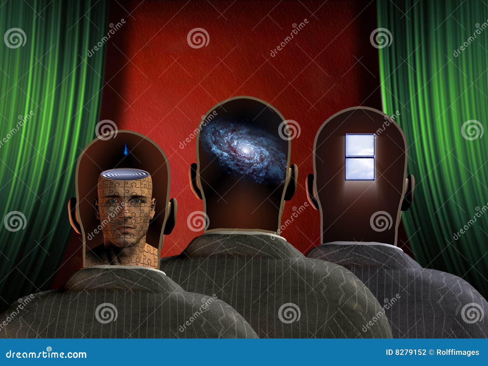Three Minds stock illustration. Illustration of actor - 8279152