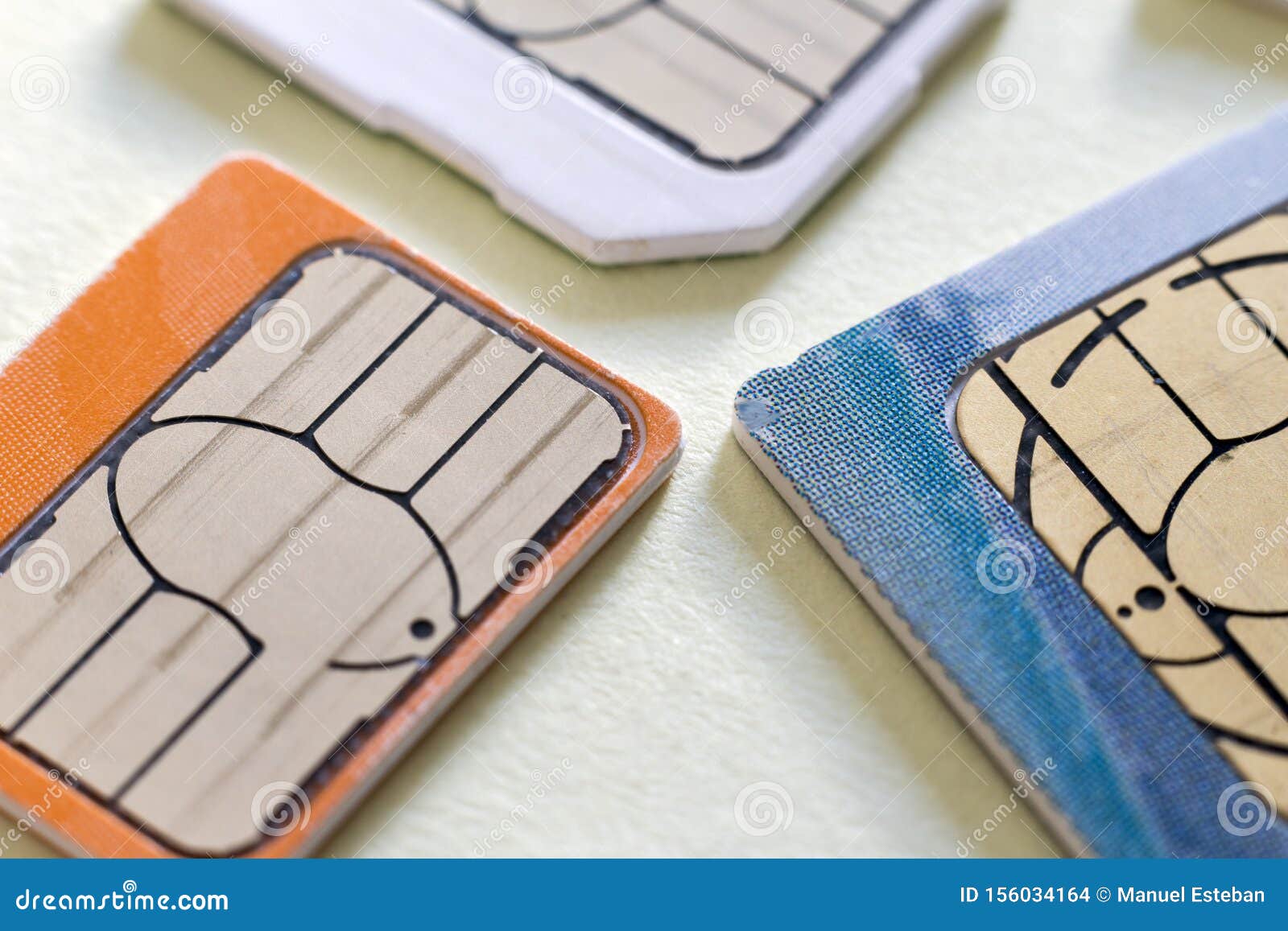 Three Mini-sim Cards for Mobile Phones Stock Photo - Image of ...