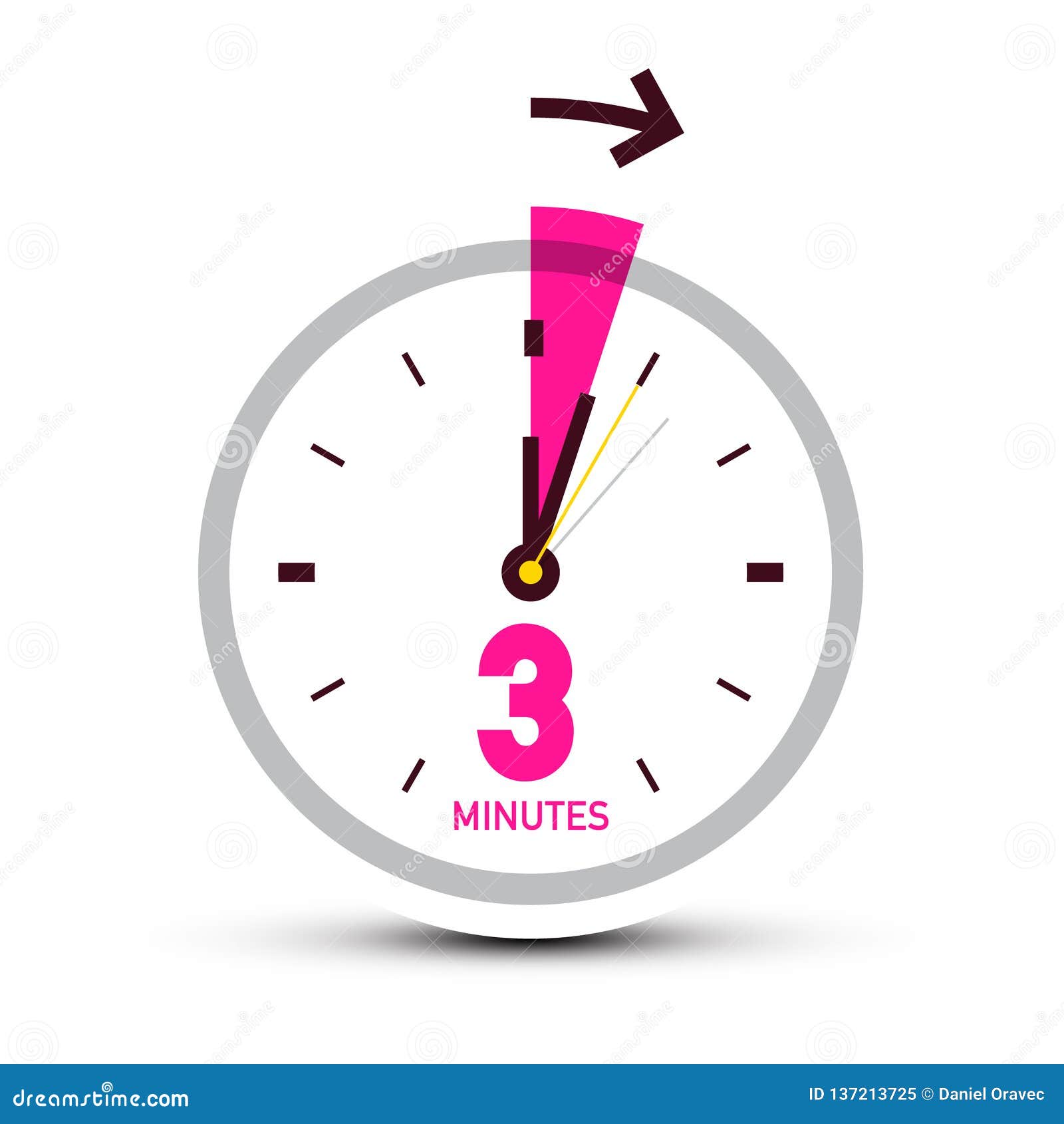 Three 3 Minutes Clock Icon with Arrow Stock Vector - Illustration of ... Three 3 Minutes Clock Icon with Arrow Stock Vector - Illustration of ...