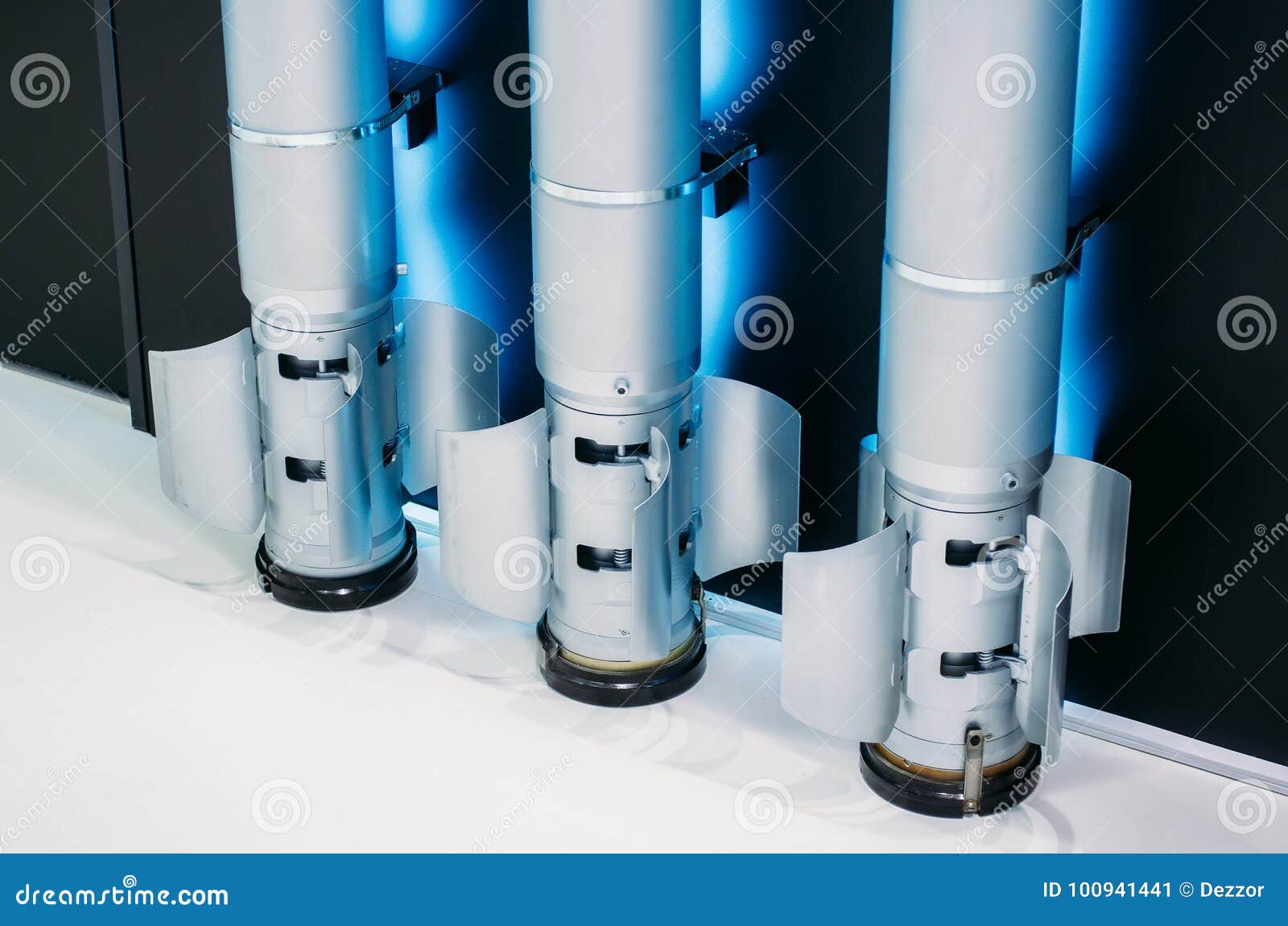 Three Missiles Weapons Warhead Innovation Construction Stock Image ...