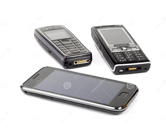 Three mobile phone stock image. Image of graphic, smart - 17745115
