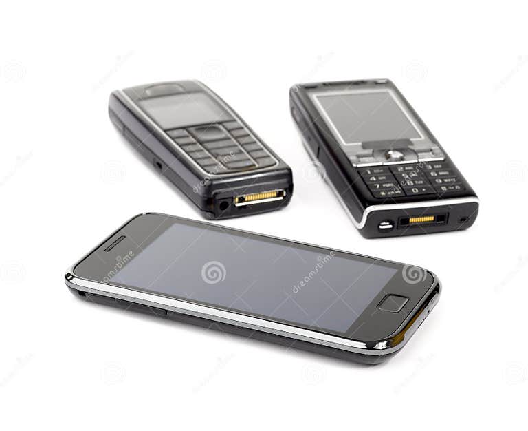 Three mobile phone stock image. Image of graphic, smart - 17745115