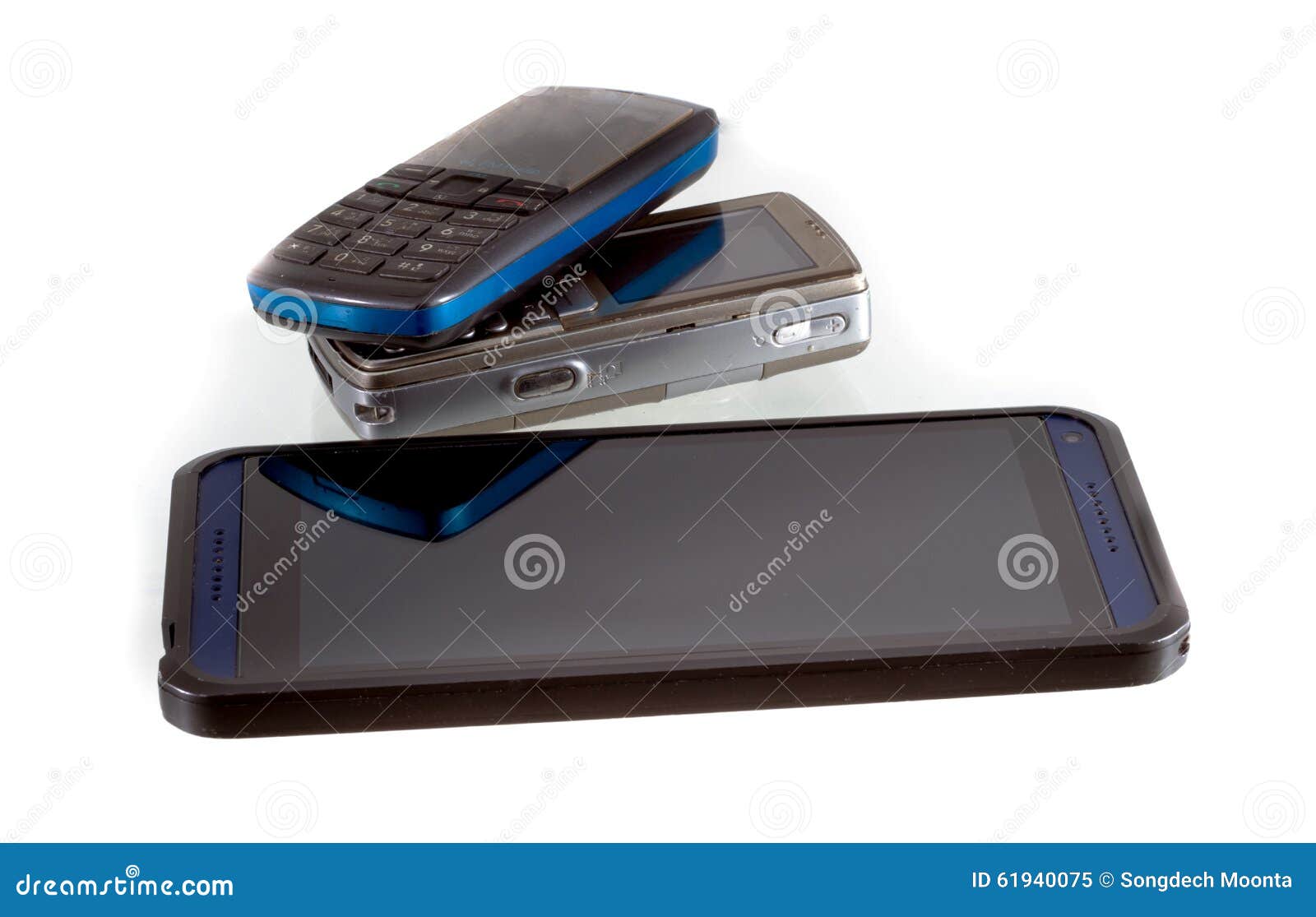 Three mobile phone stock image. Image of protect, case - 61940075