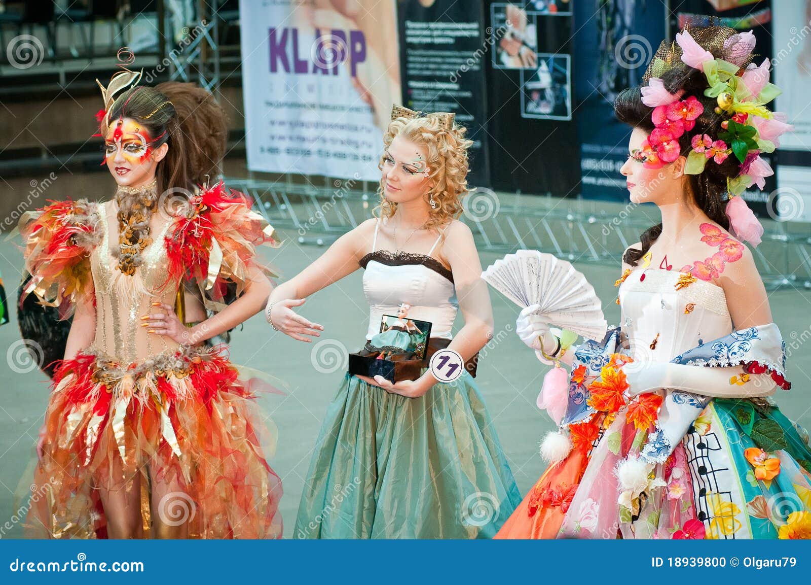 Three Model Prepares Backstage during Editorial Image - Image of show ...