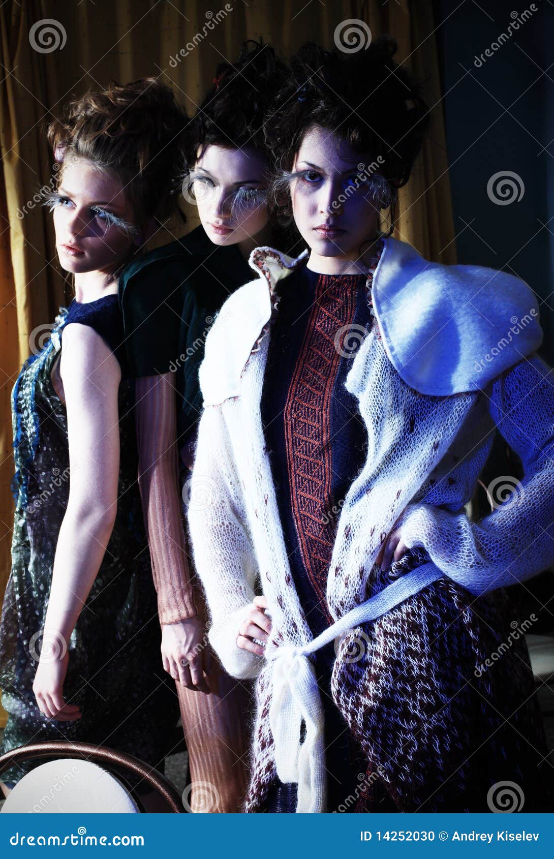 Three models stock photo. Image of interior, beautiful - 14252030