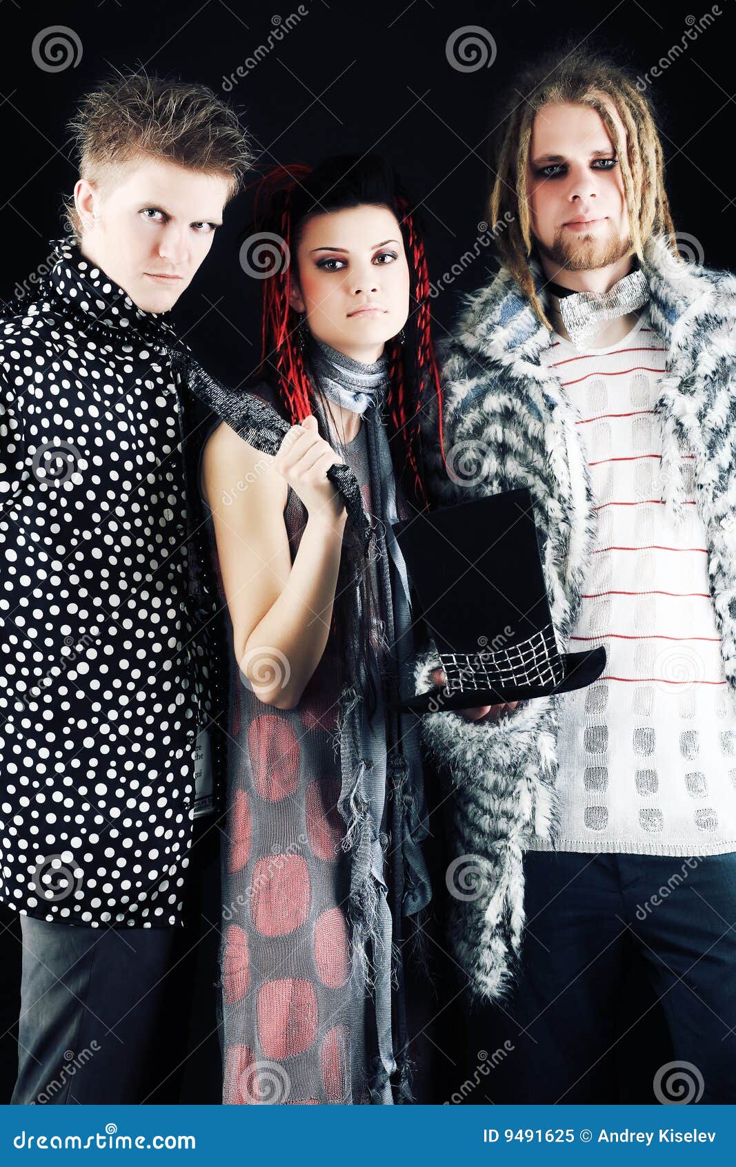 Three models stock image. Image of halloween, design, emotional - 9491625