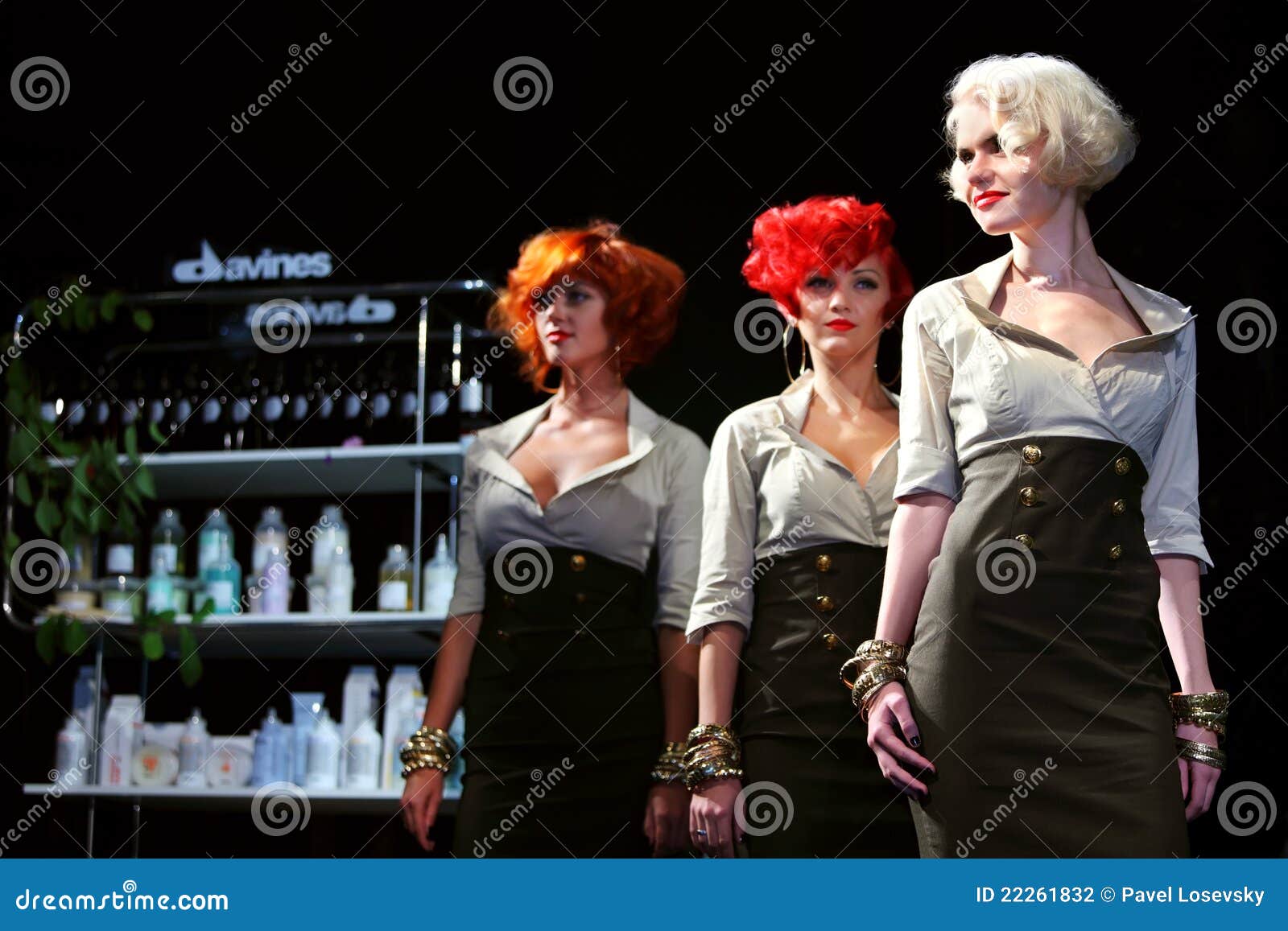 Three Models with Hairdo by Tim Hartley Editorial Photography - Image ...