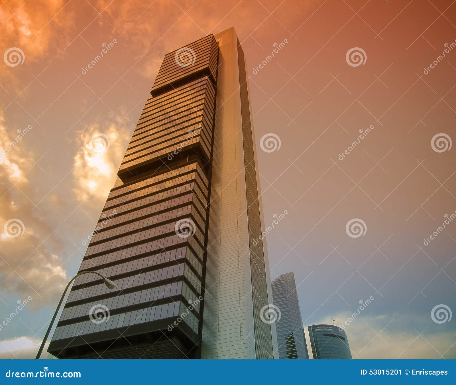 Three modern buildings stock image. Image of clean, wall - 53015201